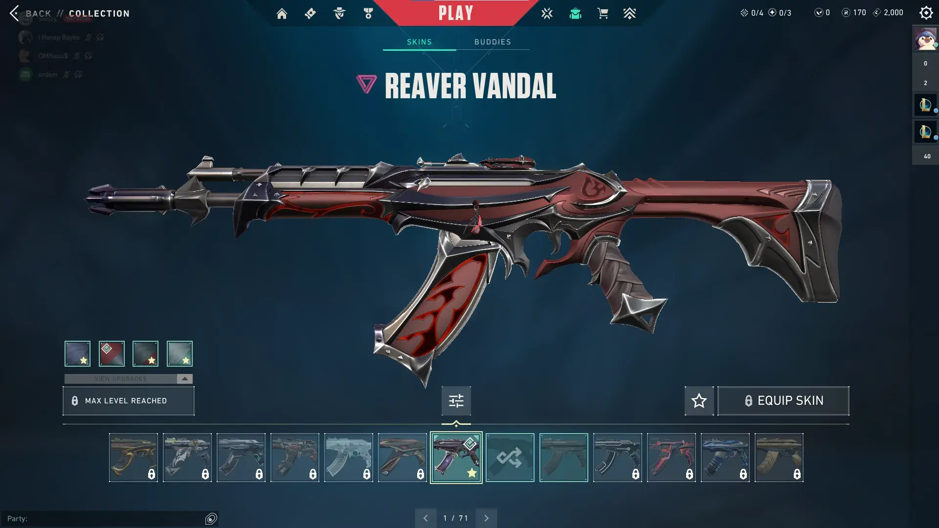 Buy [EU]⚡16 SKINS + 2 Knife⚡ Overlay Dagger ⚡Equilibrium⚡Reaver Vandal⚡ ...