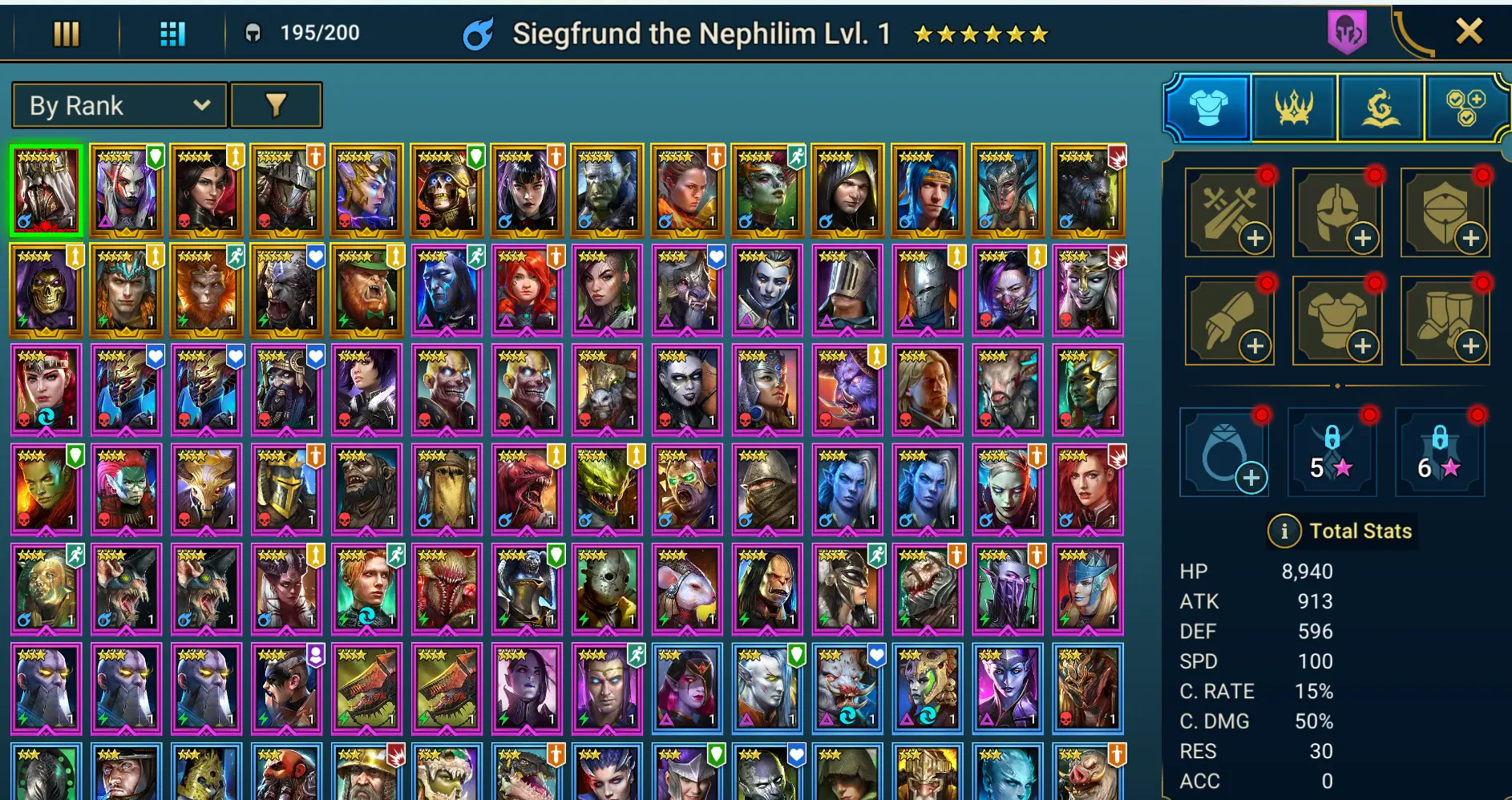 Buy 52k Energy ⸱ [Mythical Starter] Siegfrund the Nephilim ⸱ Geomancer ...