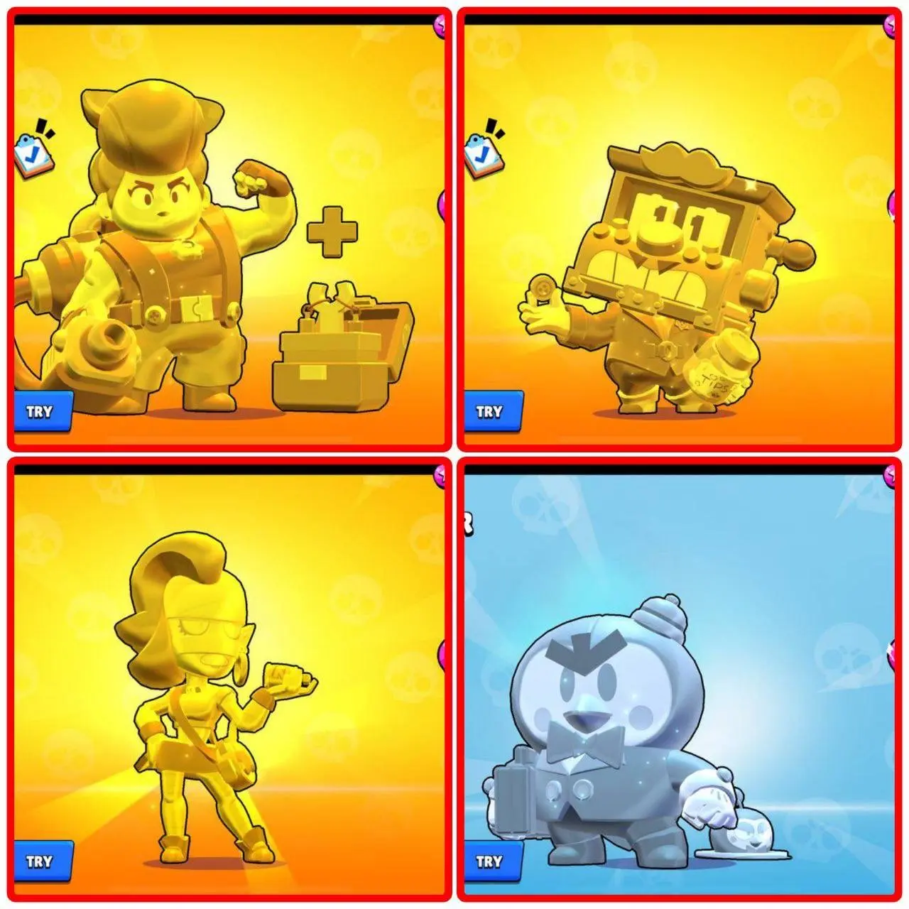 购买 RARE SKINS BS ACCOUNT 💥🔥 40500+ TROPHIES 🔥 3 TRUE GOLD SKINS 🔥 ...