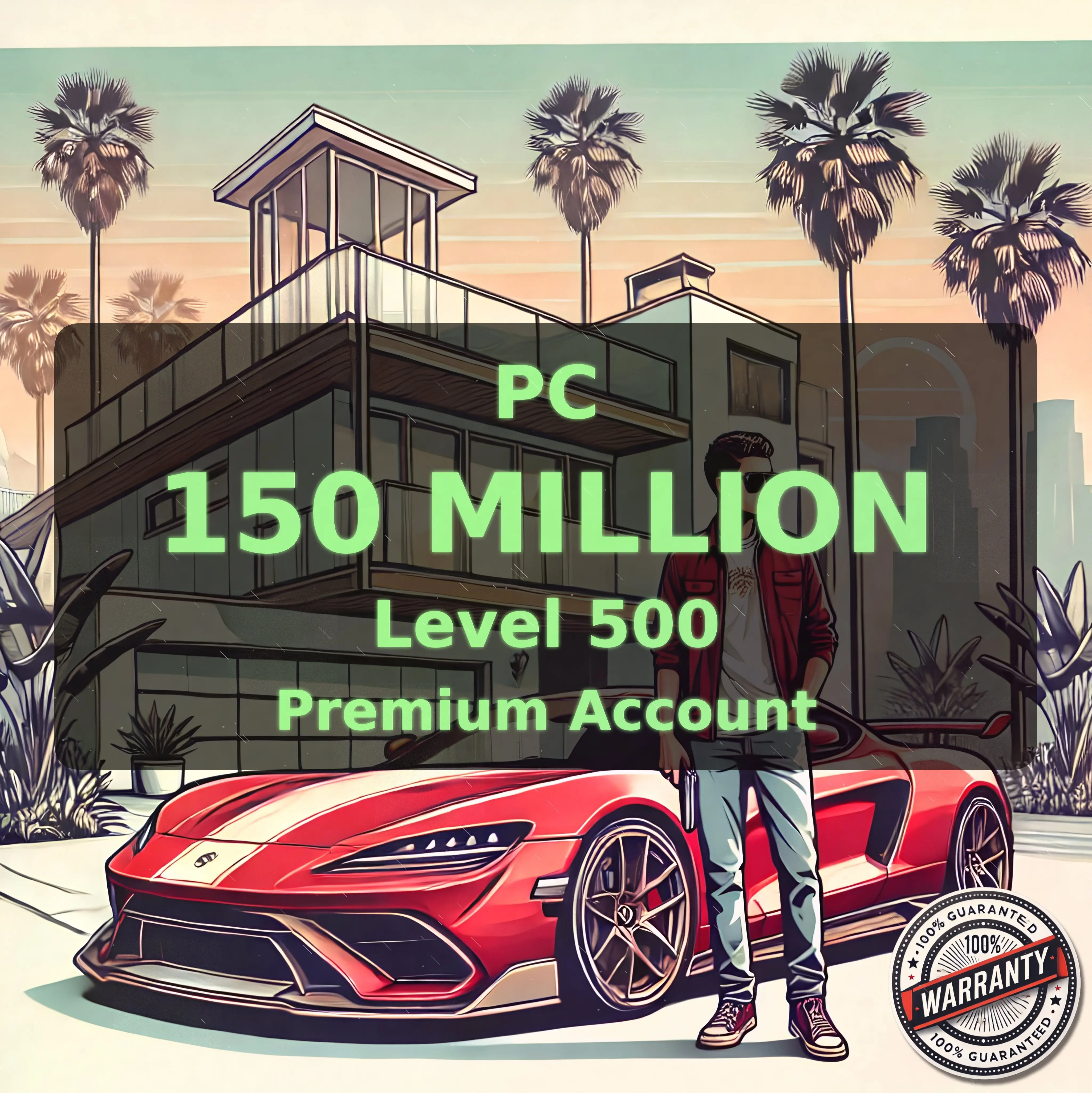 购买 💸 [PC 💰] STEAM 💰 150 Million | 10 Modded Cars | 10 Modded Outfits | Level RP 500 | Max Stats ...