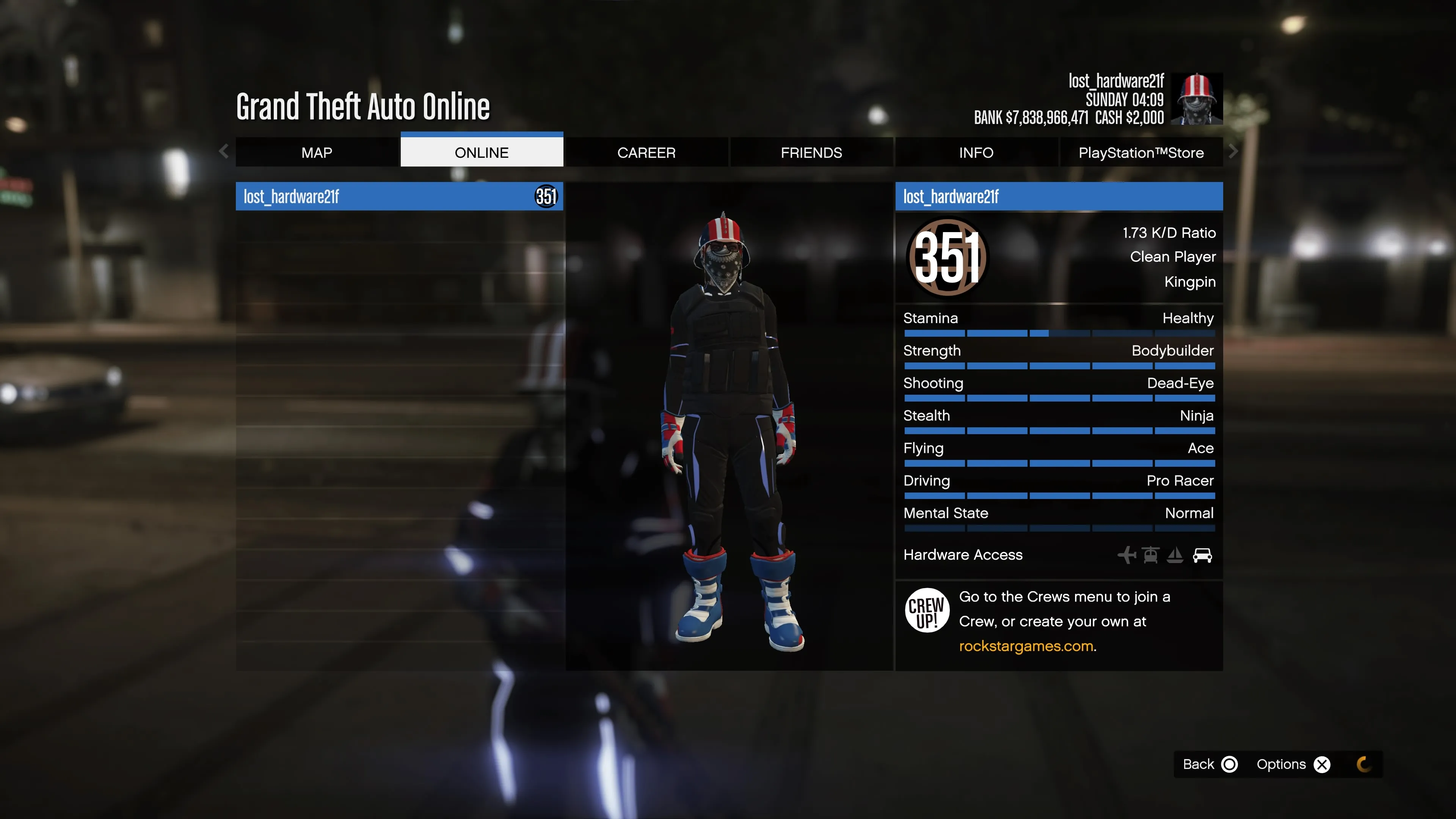 Buy PS5 Double Characters 7.65B CASH 200 Modded Cars 420RP MALE 210 RP FEMALE 20 Modded Outfits Max Stats Max Skills for 28.26 GTAV Account
