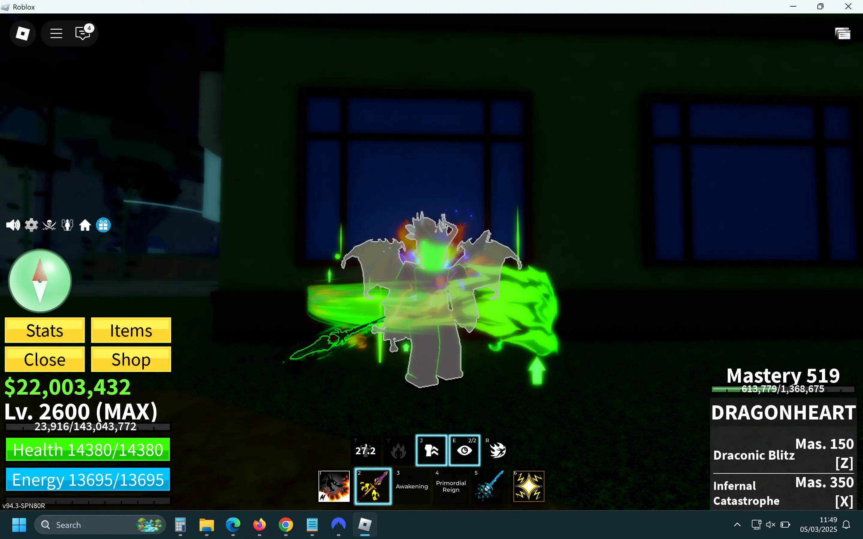 Buy [Instant] Level 2600 / Draco Race V4 / Cursed Dual Katana ...