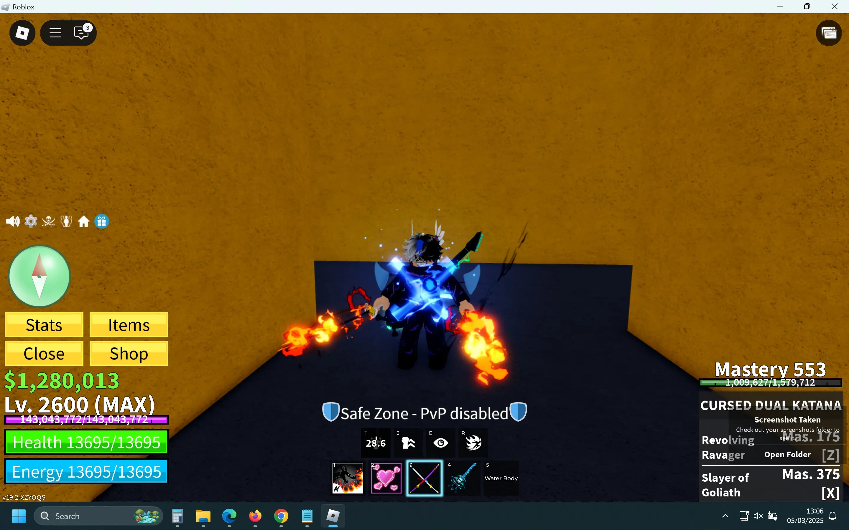 Buy [Instant] Level 2600 / Cursed Dual Katana (Burning Blessings) / 2 ...