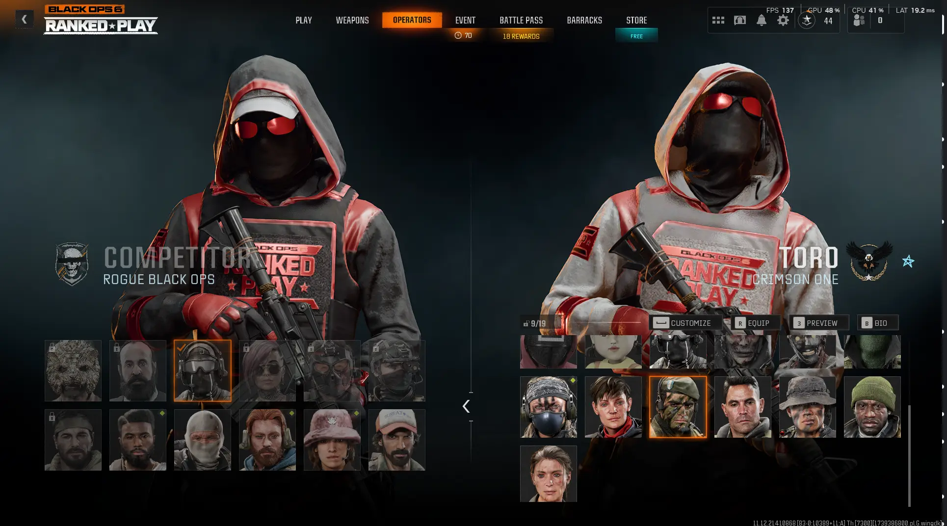 Kaufen Sie 💫 BO6 💫 Crimson Rank SR 7540 ⭐ 1 Gold Camos ⭐Level 44 ⭐ Full ...