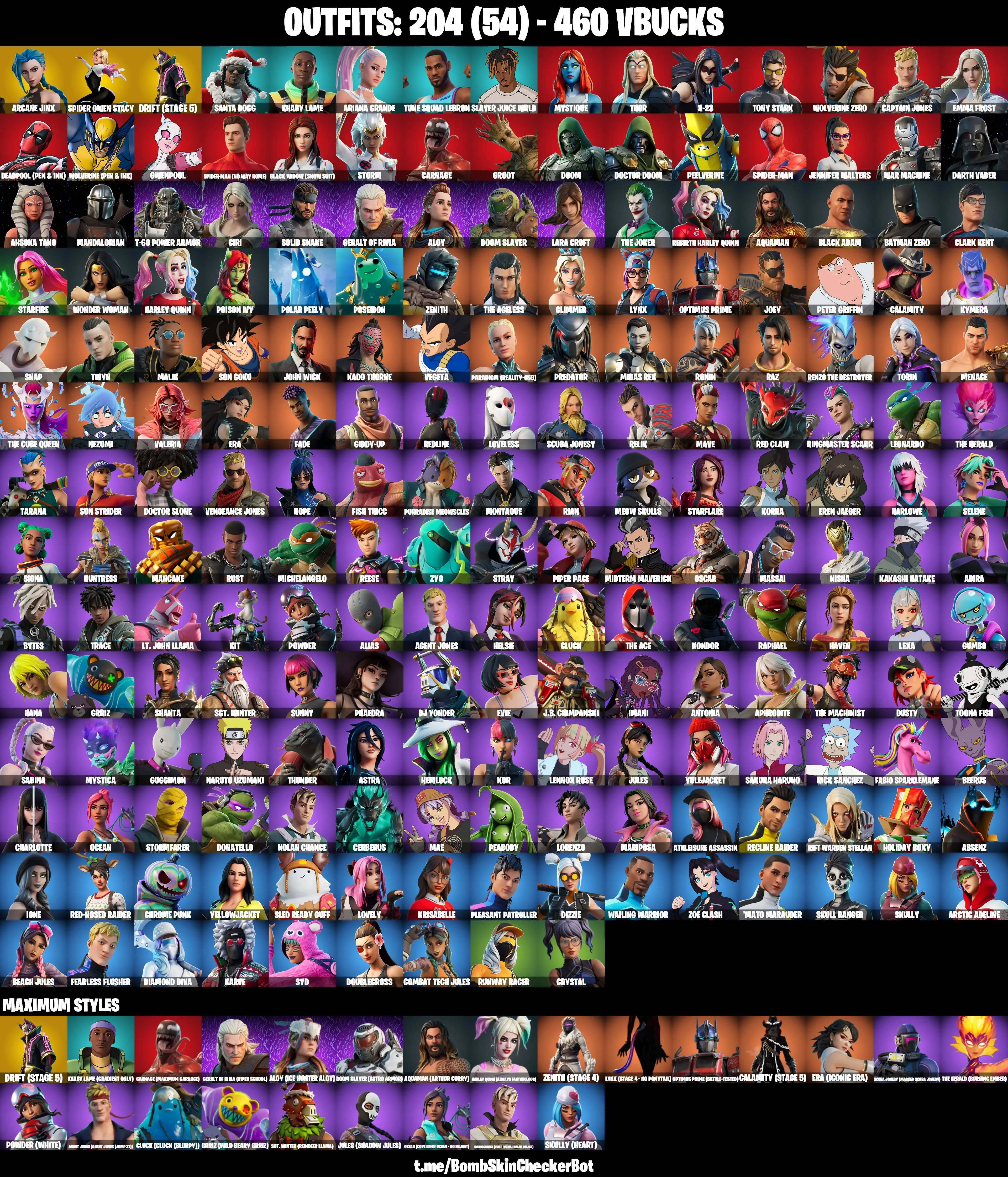 Achetez ⭐PC/PSN/XBOX⭐ 204 SKINS ⭐ Arcane Jinx , Spider Gwen Stacy ...