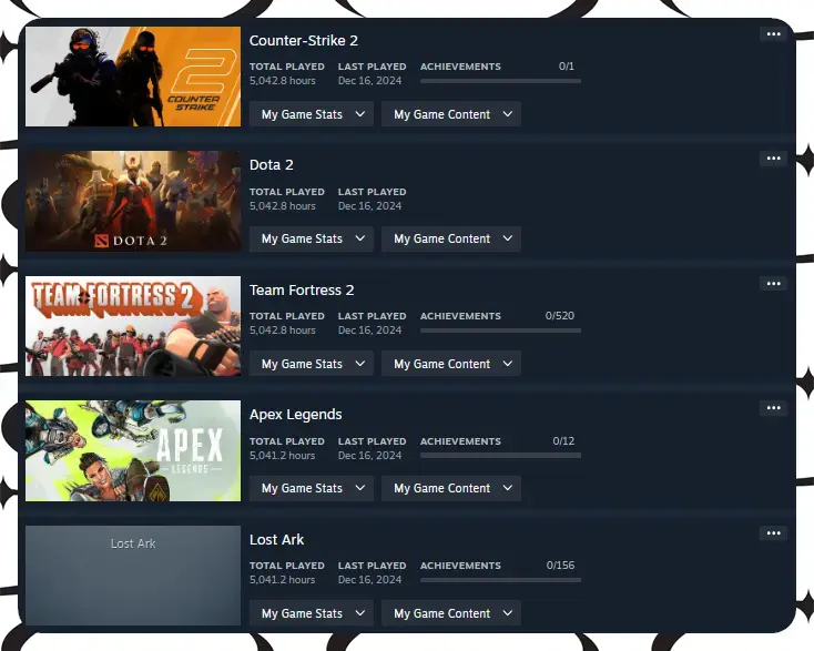 $5.39で🎮 [Steam] ⏰ [5000+ Hours] 💥 CS2 + 🕹️ 10 Games + 💸 10 Paid Games ...