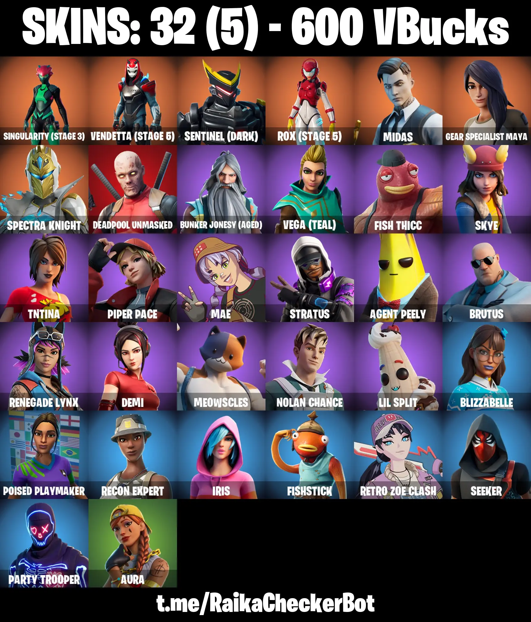 Achetez 32 SKINS | Reaper | Take The Elf | Rage | Recon Expert | Aura ...