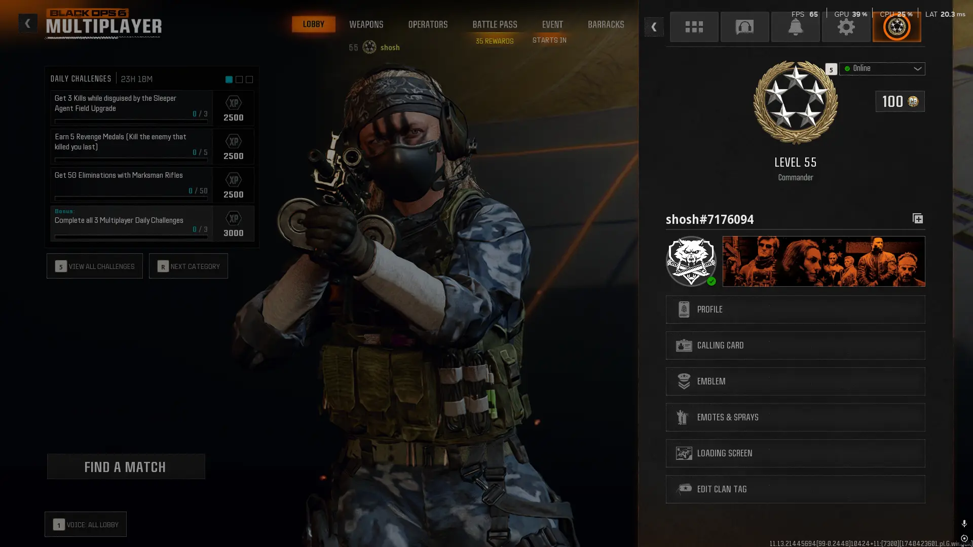 Köp 🍻 BO6 ☃ Level 55 🎳 50 WINS Ranked Ready Black Ops 6 Game Pass ...