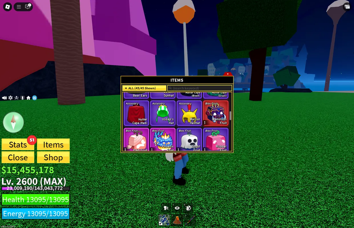 Buy ️ Blox Fruits Max Level (2600) | Physical YETI Fruit (Inventory ...