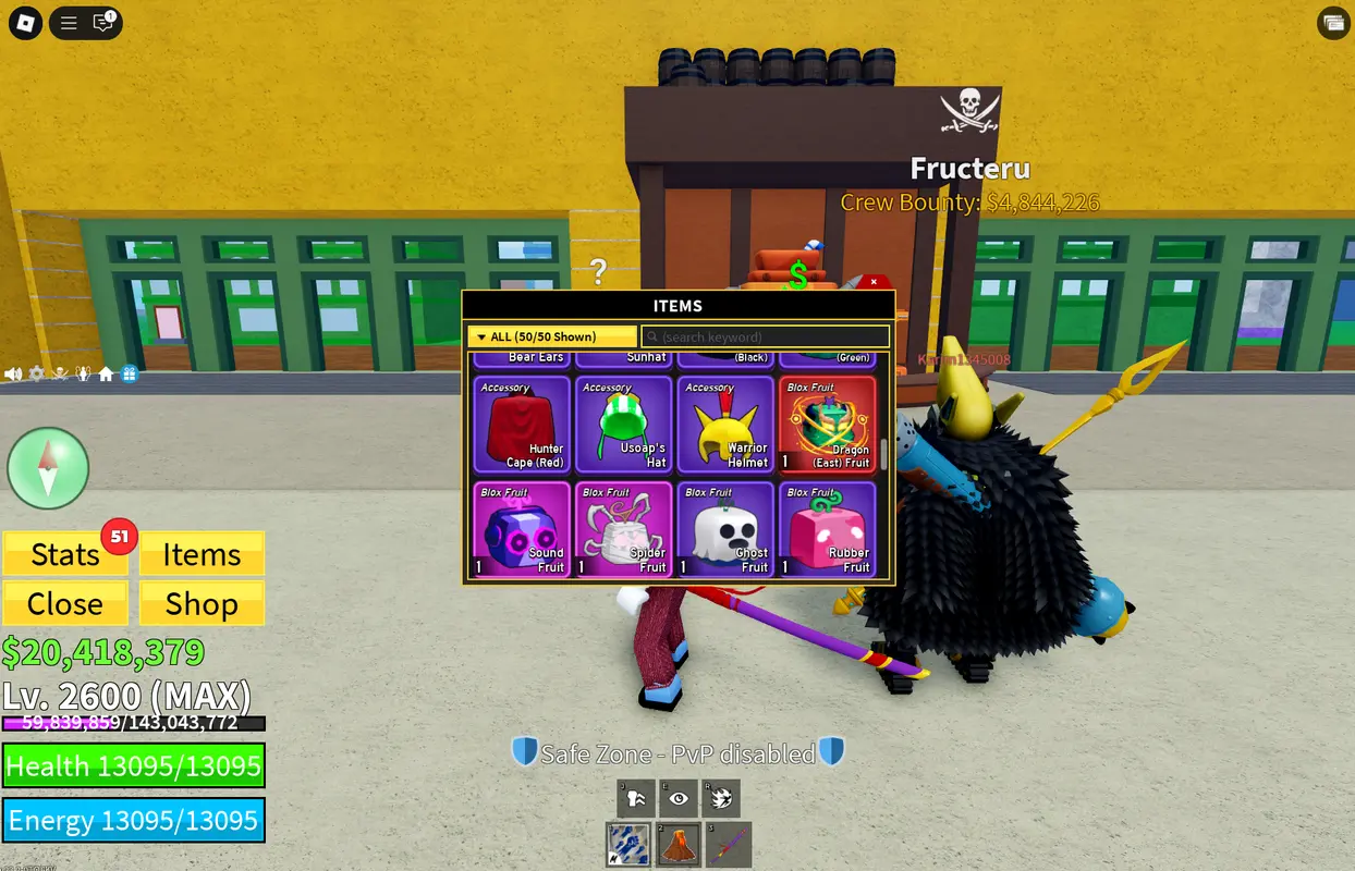 Compre 🐉 Blox Fruits Max Account | Physical Dragon Fruit (Inventory ...