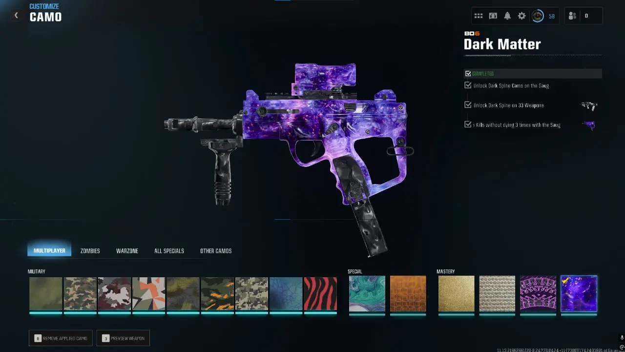 Compre 【🛹 BO6 🛹 】 【 Prestige Master Nebula Dark Matter Interstellar ...