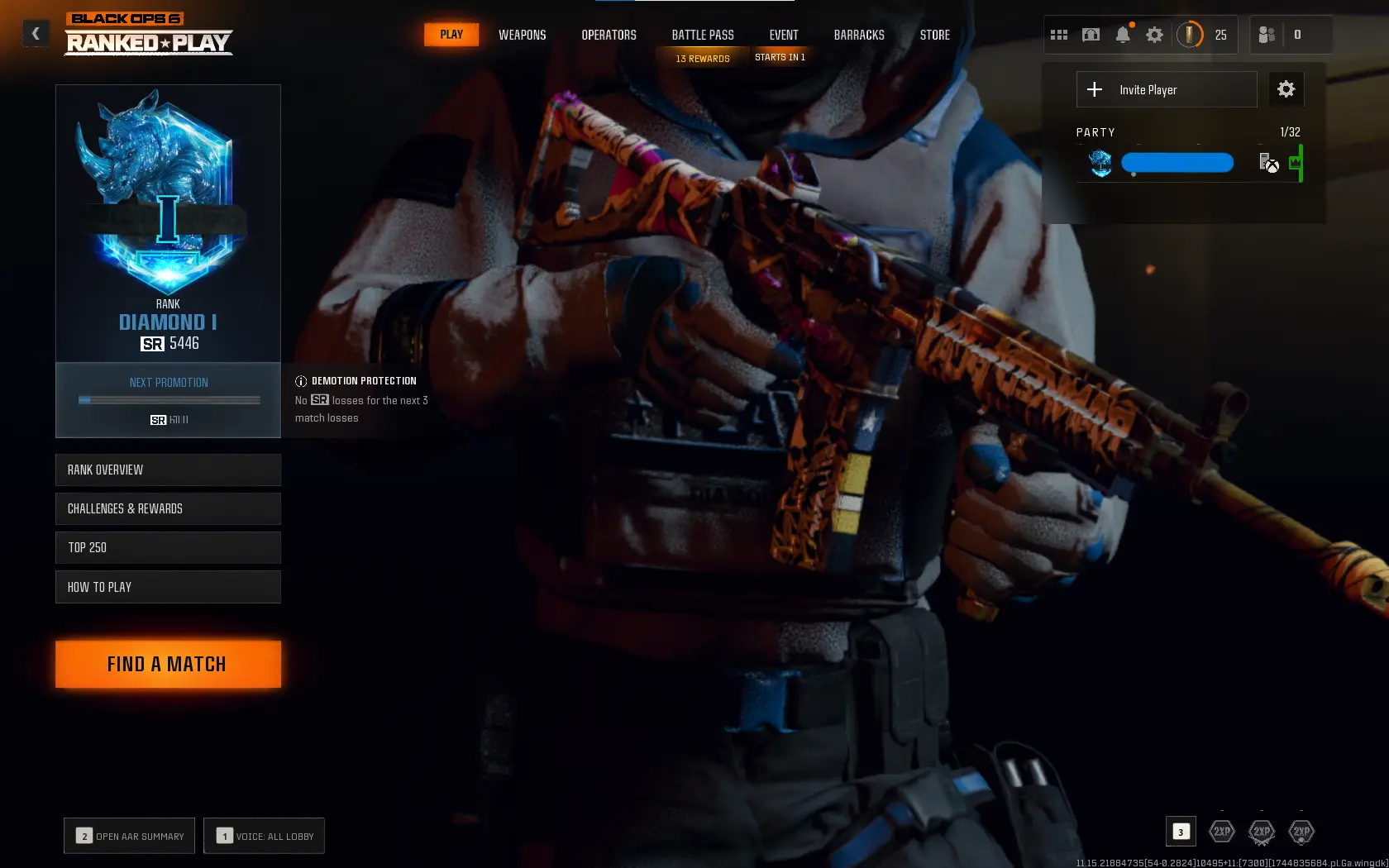 Compra 【🕸 BO6 🕸】 Season 3 【 Diamond Ranked . 5446 SR 】⚡ Level 25 19 ...