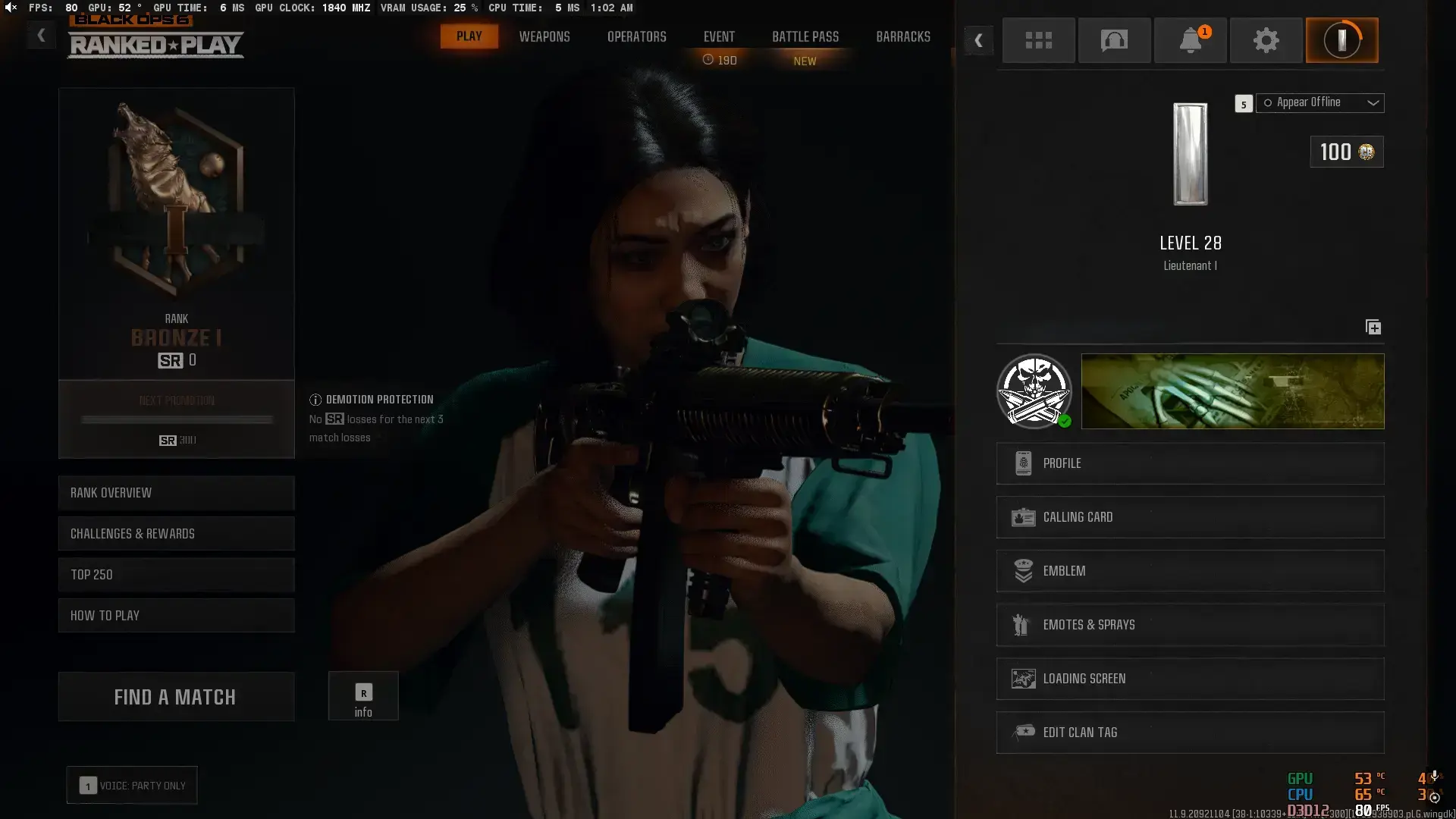 Buy 🔥 BO6 | 50 Wins 🏅 Ranked Ready 🎖️ Gold Camo 16 Operators 🔐 Full ...