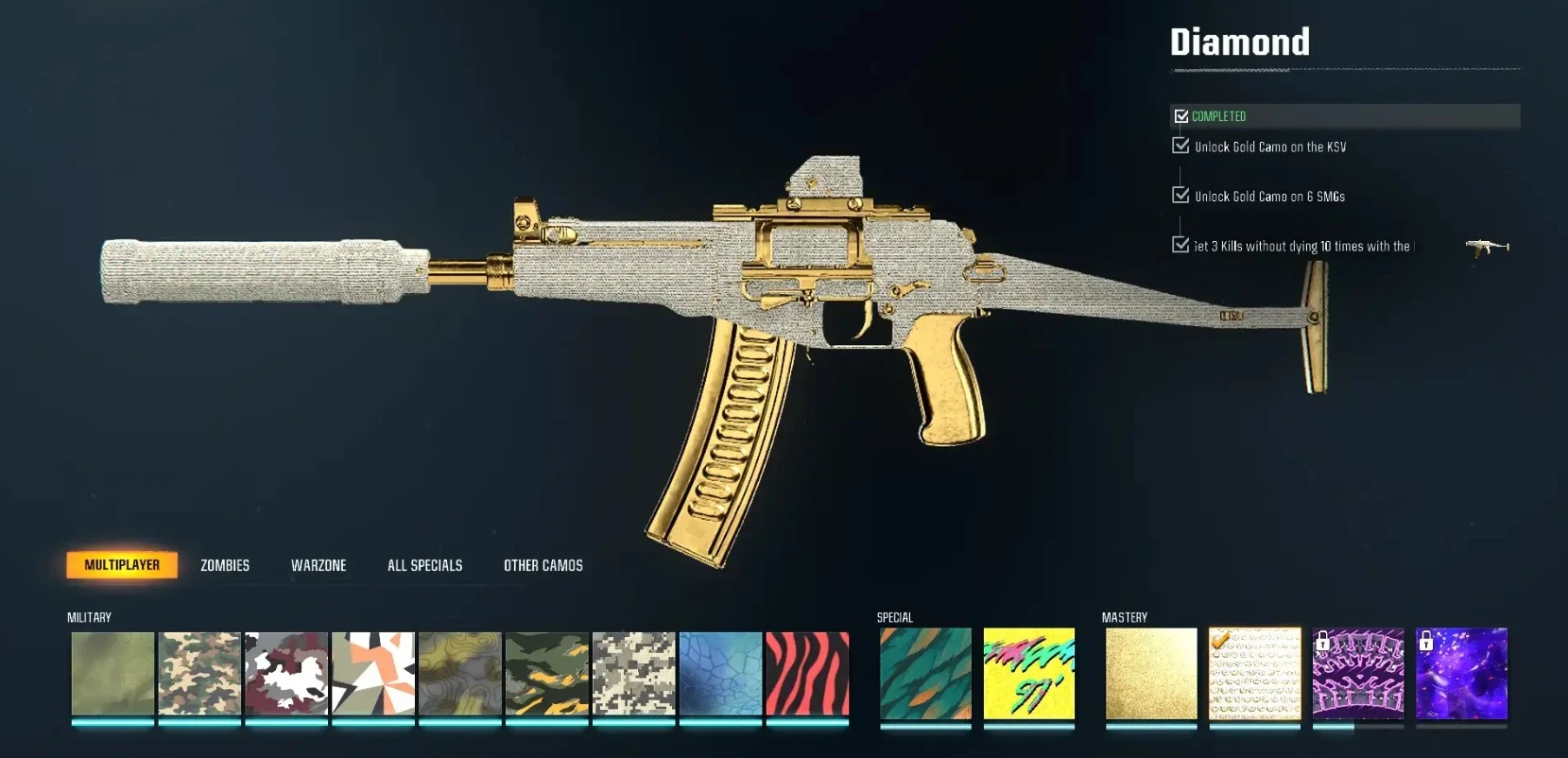 Buy 💥 BO6 💎 13 Diamond Camos 💎 All ARs & SMGs Diamond Unlocked 💥 🎖️ ...