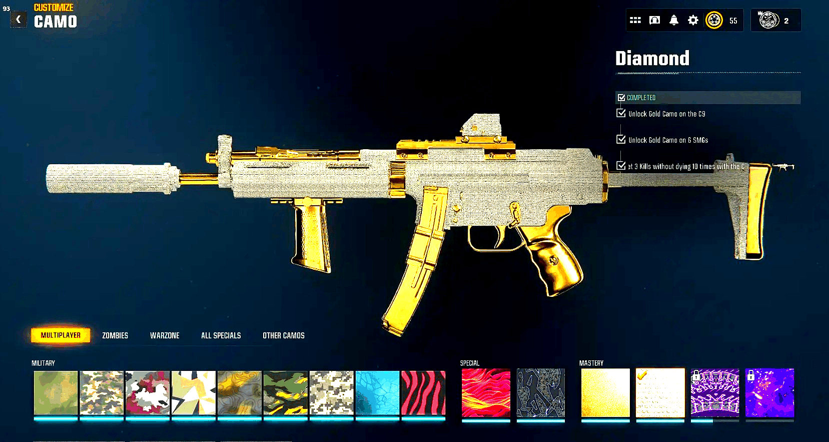 Buy 💥 BO6 💎 13 Diamond Camos 💎 All ARs & SMGs Diamond Unlocked 💥 🎖️ ...