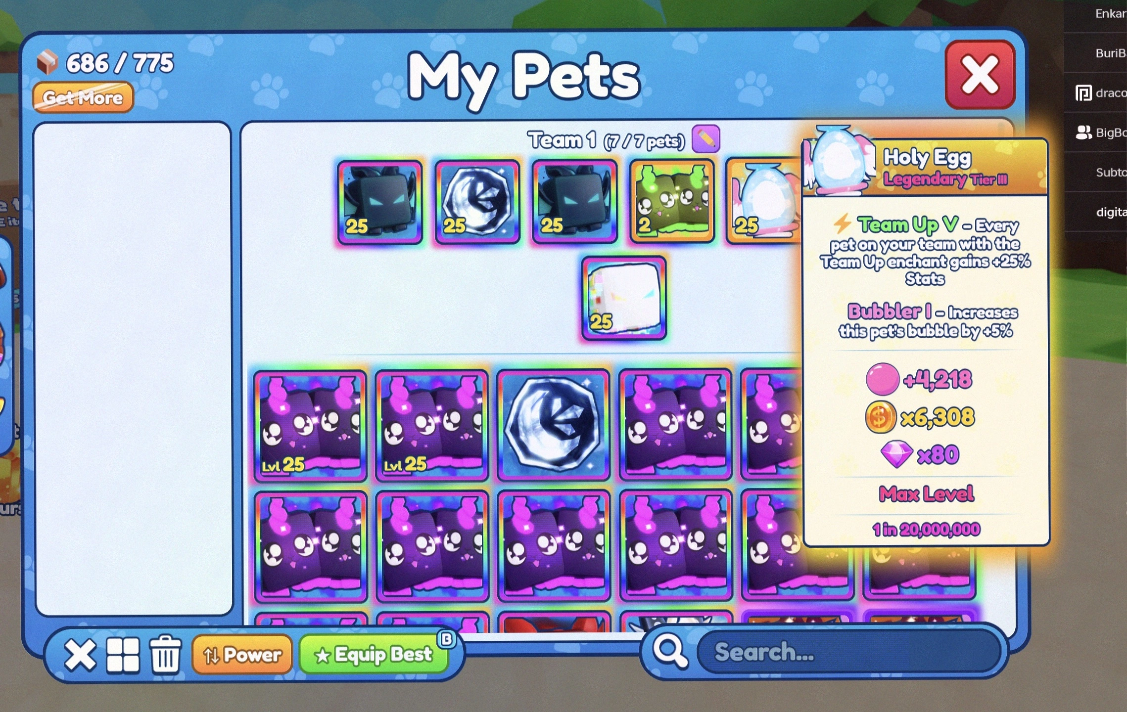 $14.71で[Bubble Gum Simulator INFINITY] Holy Egg 1/20 MILLION+Dualcorn 1 ...