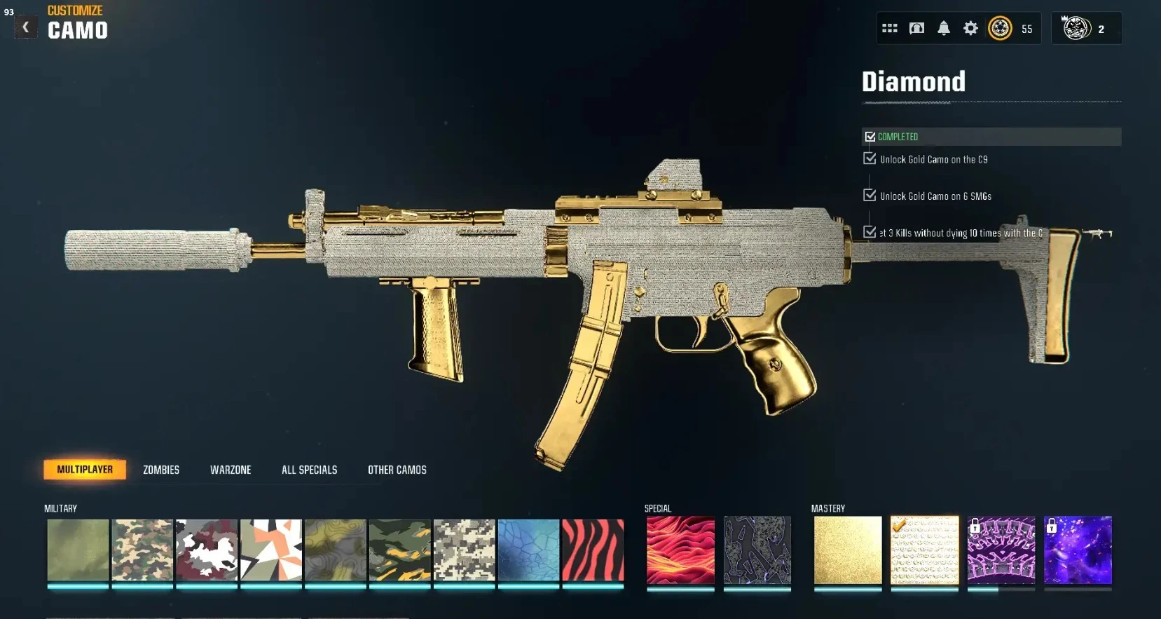 Buy 🎉 BO6 Account | 7 Diamond Camos 🏅 Level 55 | Ranked Ready 🎖️ 50 ...