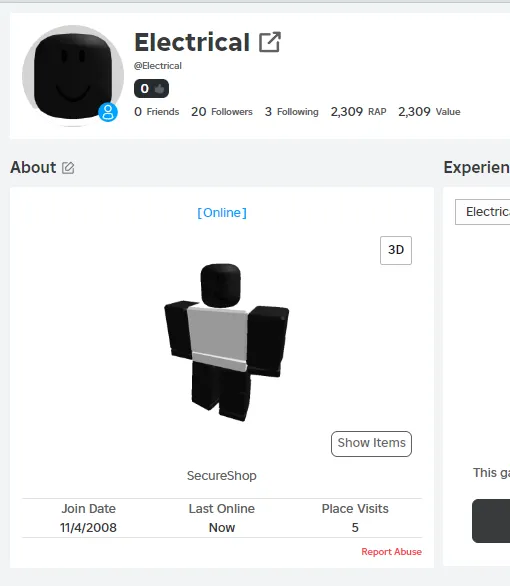 Compra ROBLOX 2008 Account ⸱ RARE USERNAME Compra ROBLOX 2008 Account ⸱ RARE USERNAME