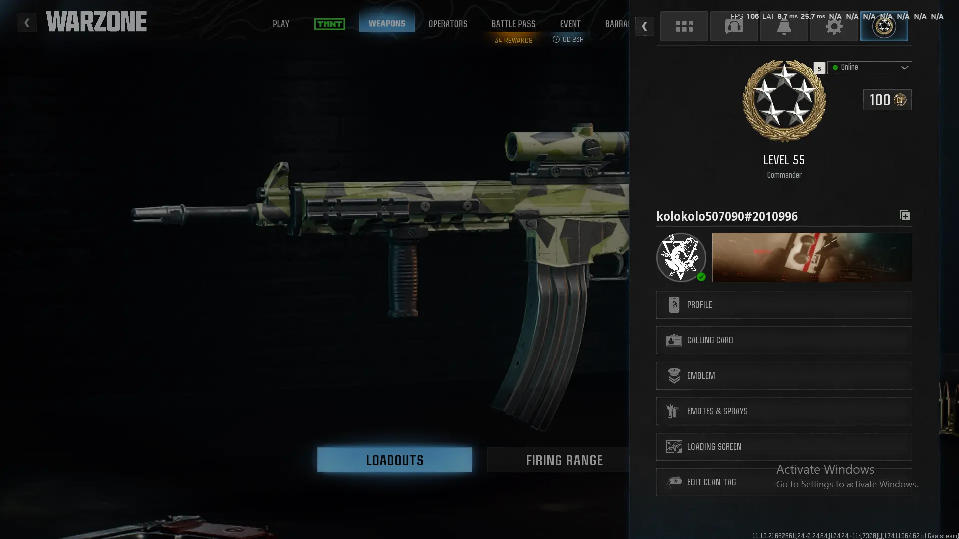 Buy 【🤩 Warzone 4 🤩】 Ranked Ready Level 55 ⚡ 3 Maxed Guns 30 Top ...