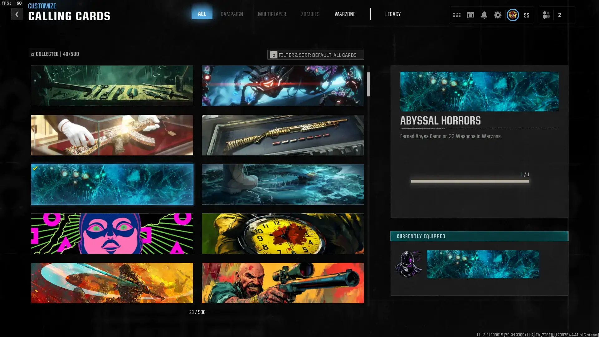 Achetez 🎮 WZ4 +BO6 ⭐ Abyss 33/33 Unlocked 💎 Maxed BO6 Guns 🏆 High Level ...