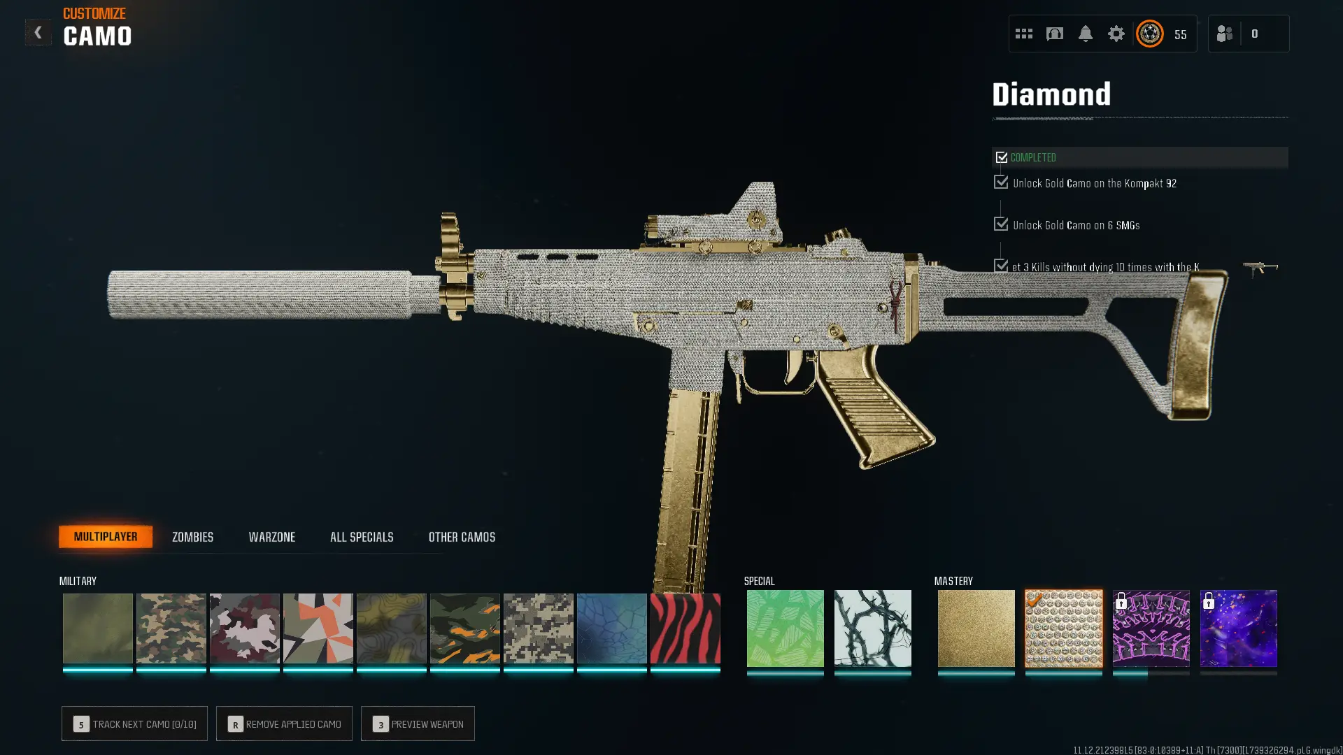 Buy 🎃[ 15 DIAMOND] [🌿 BO6 ⭐] 15 Gold Camos on Top Guns ⸱ Level 55 ⚡ ...