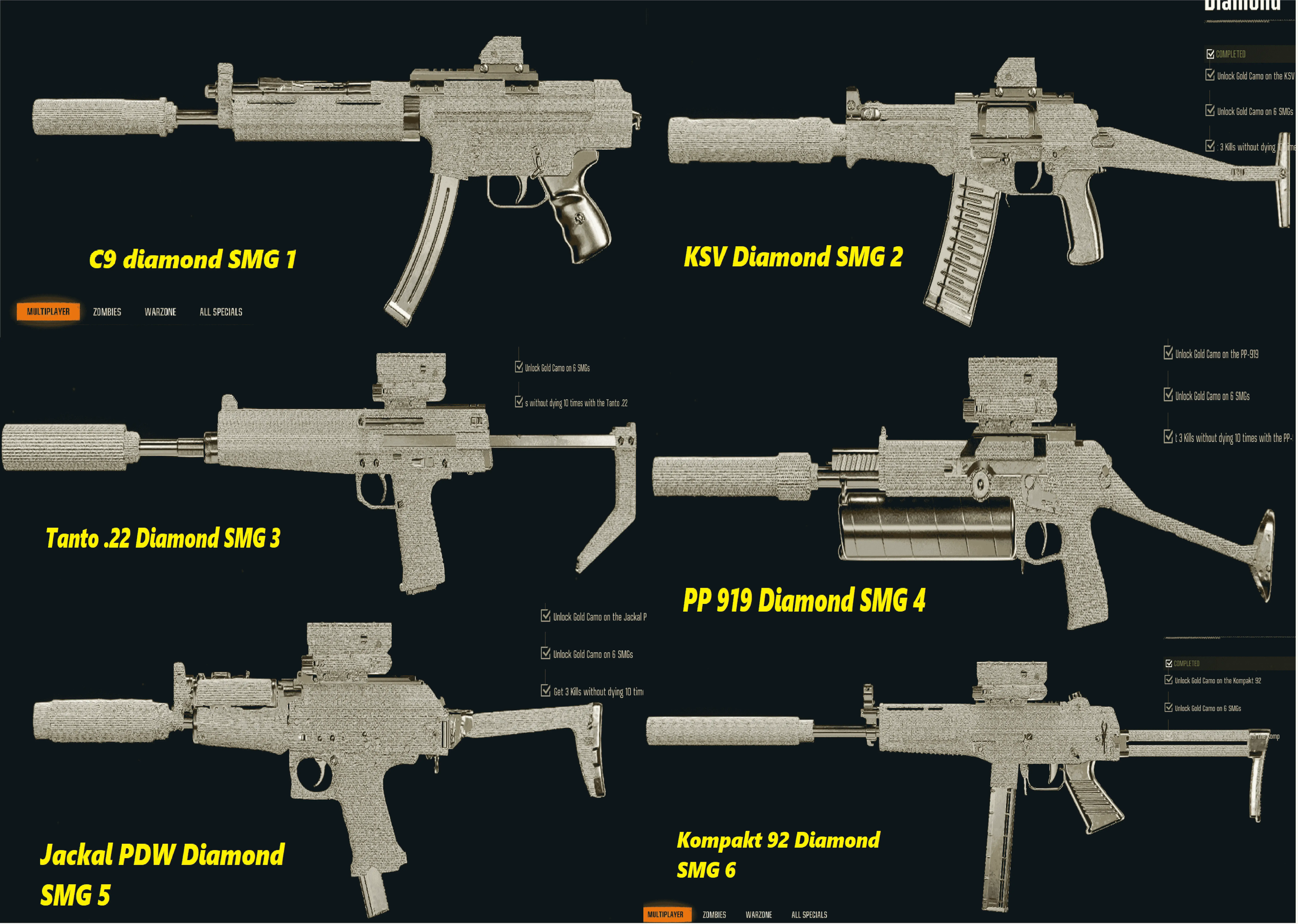 Buy 🚨 BO6 Account | 13 Diamond 🧊 (All ARs & SMGs) | Level 55 🧱 + 50 ...