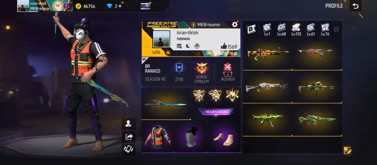 Free Fire Accounts for Sale - Free Warranty