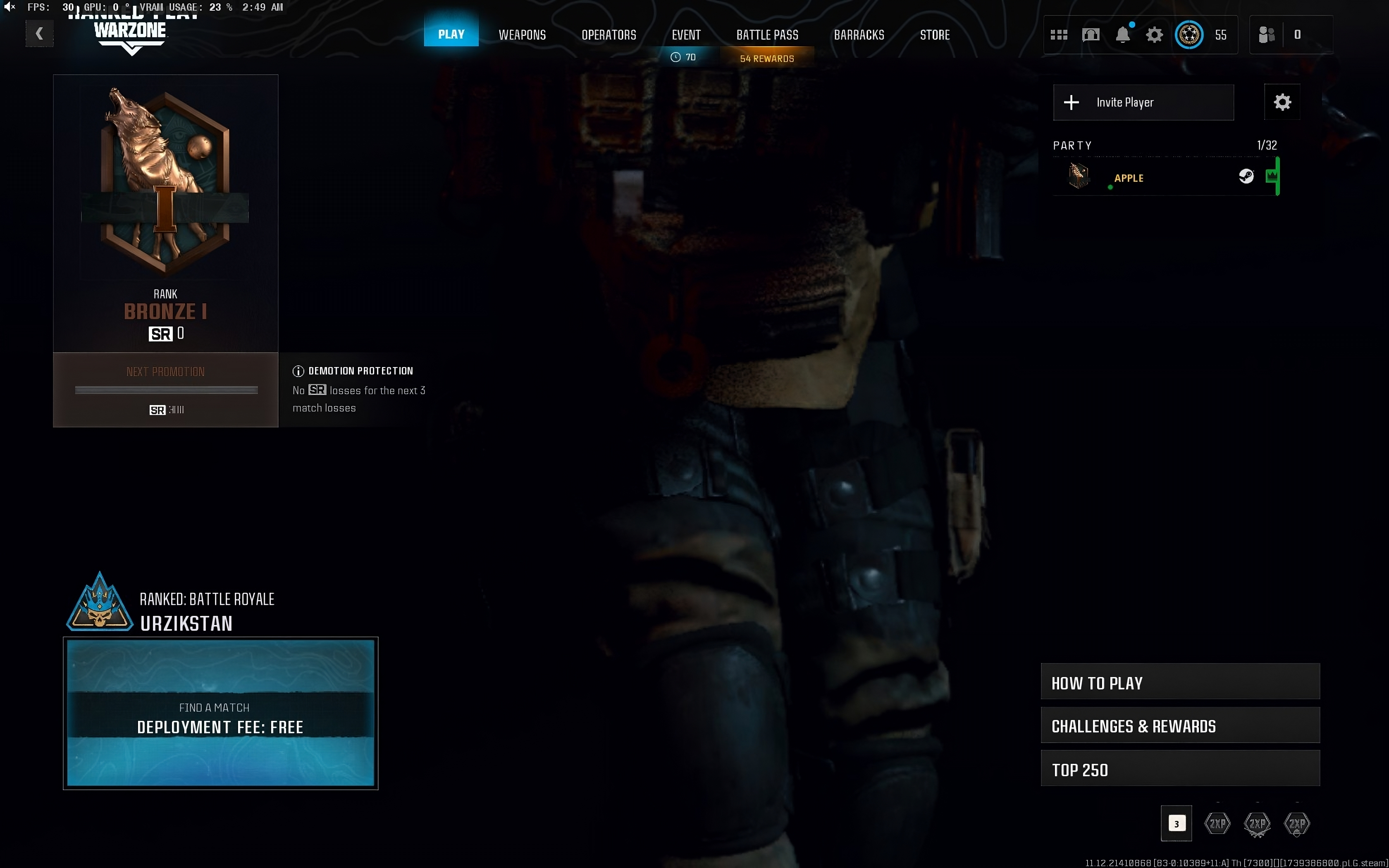 Achetez 【🗼 Warzone 4 🗼】 Ranked Ready Level 55 ⚡ 2+ Guns Maxed 30 Top Placement Games Completed 🎯 ...