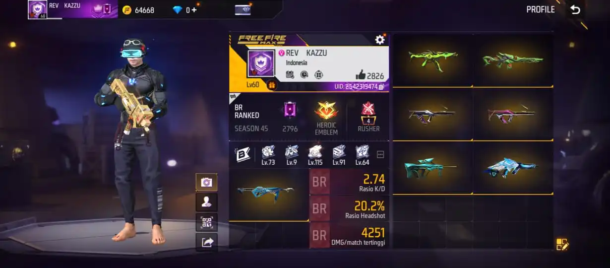 Free Fire Accounts for Sale - Free Warranty