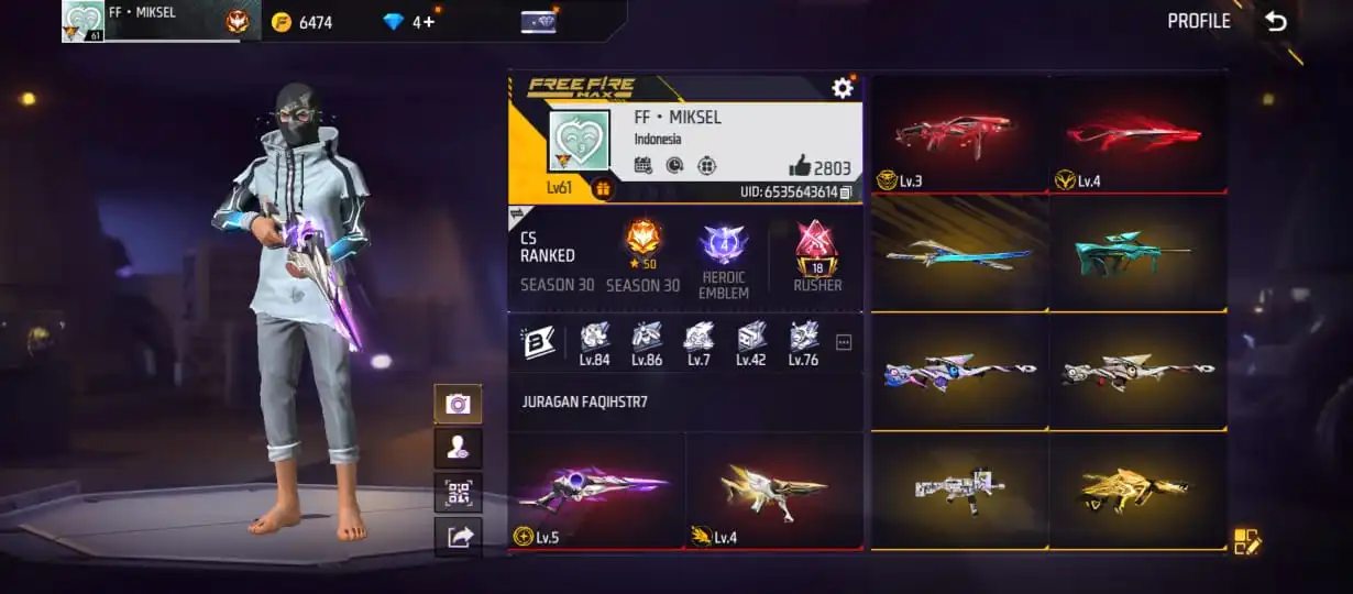 Free Fire Accounts for Sale - Free Warranty