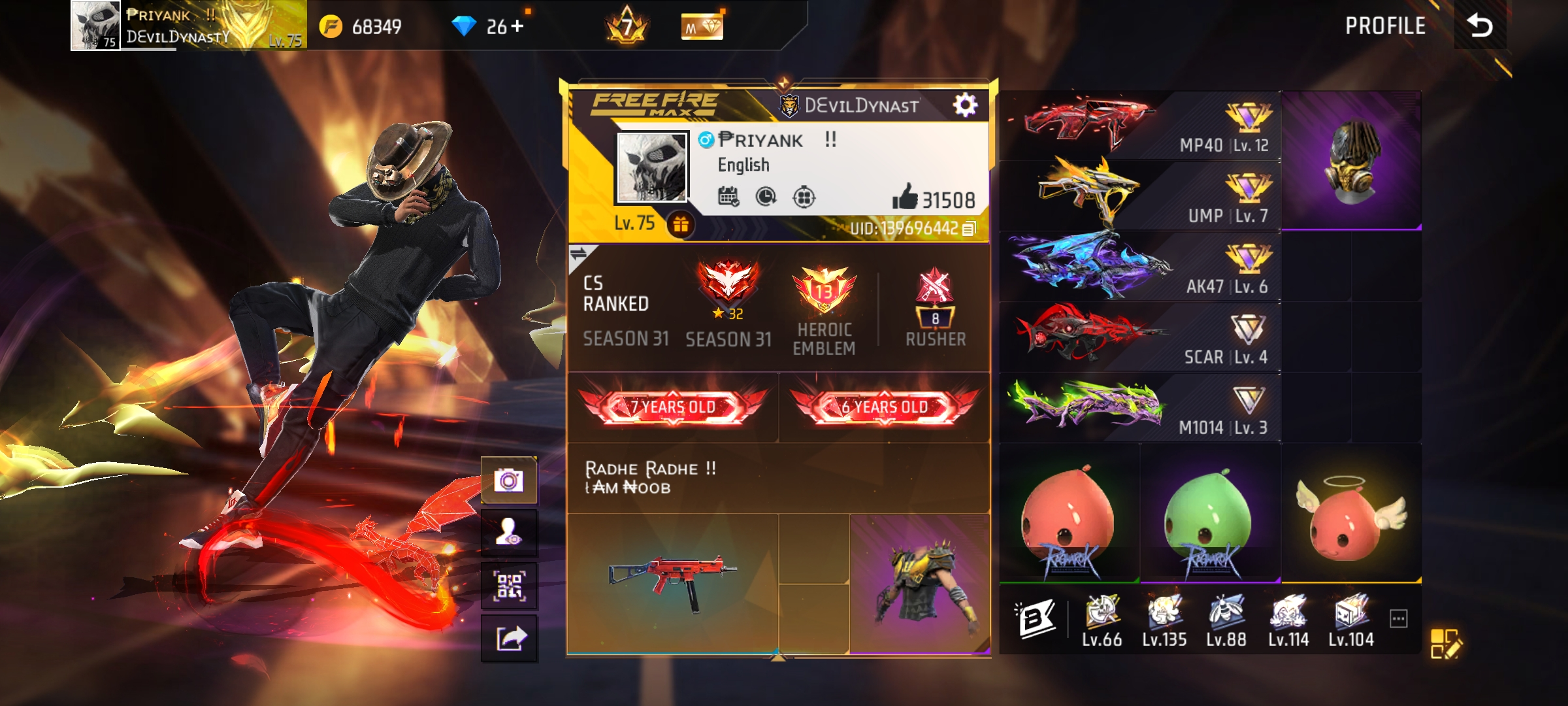 Free Fire Accounts for Sale - Free Warranty