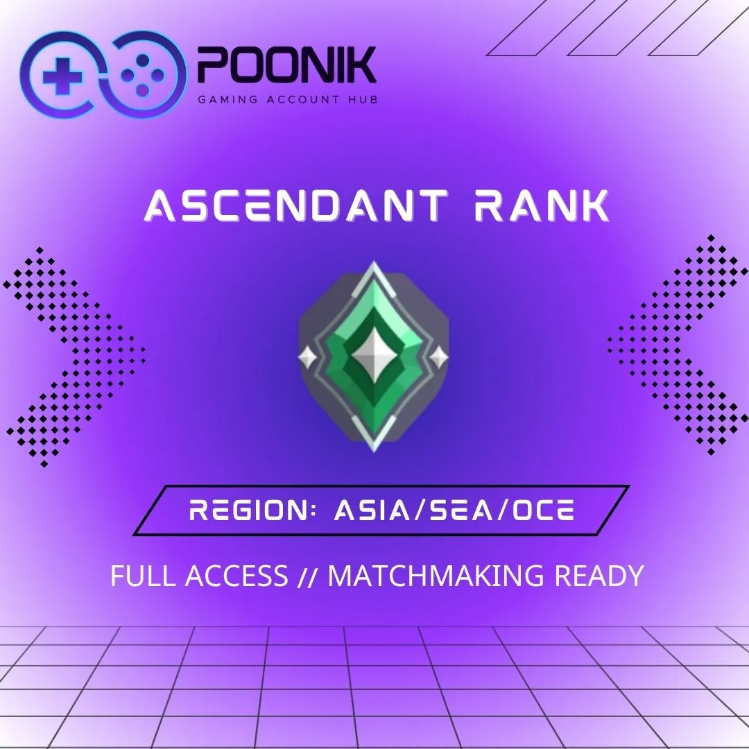 Buy 🔥 Asiaoce Ascendant Rank ⸱ Ep9 Act 2 ⸱ Level 27 No Ban ⸱ Manually Boosted Original 