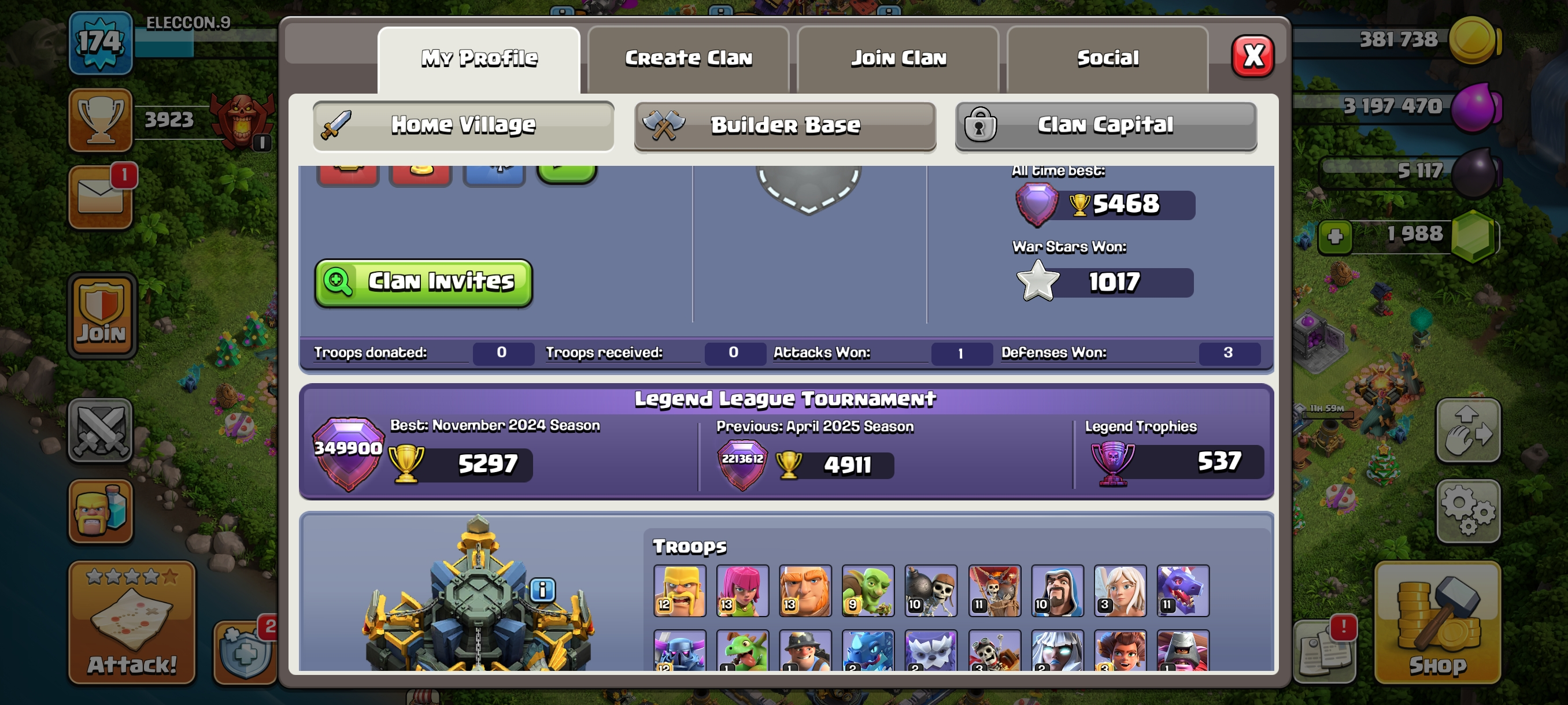 Buy Premium 10x Epics Spiky Ball Giant Gauntlet Fireball Electro Boots Max Th17 High Account