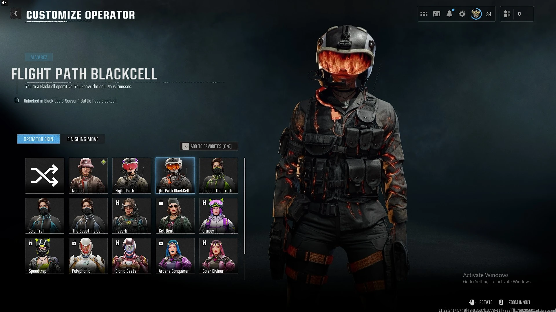 Buy ⭐【WZ4/BO6】🔥【Prestige 9】Beta Skin Bo6 | Blackcell S1 Max | Monster ...