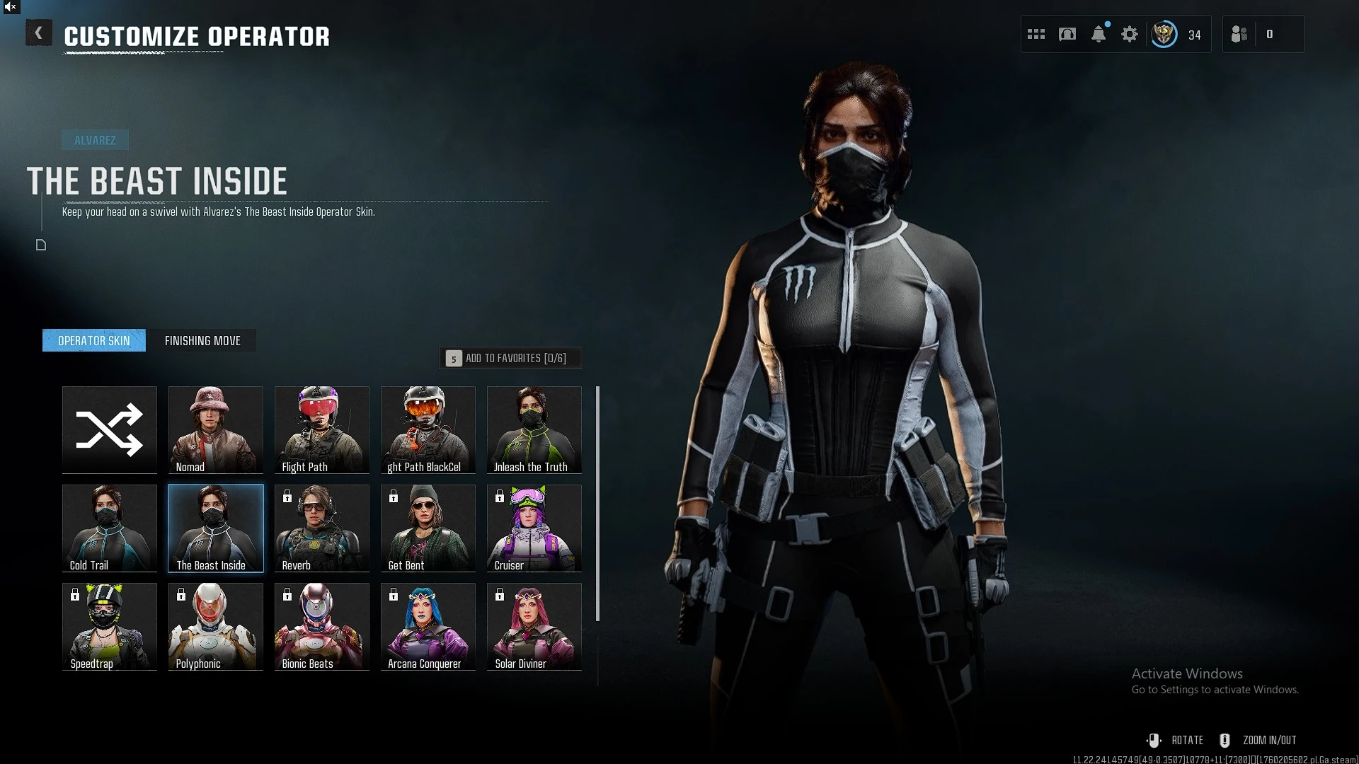 Buy ⭐【WZ4/BO6】🔥【Prestige 9】Beta Skin Bo6 | Blackcell S1 Max | Monster ...