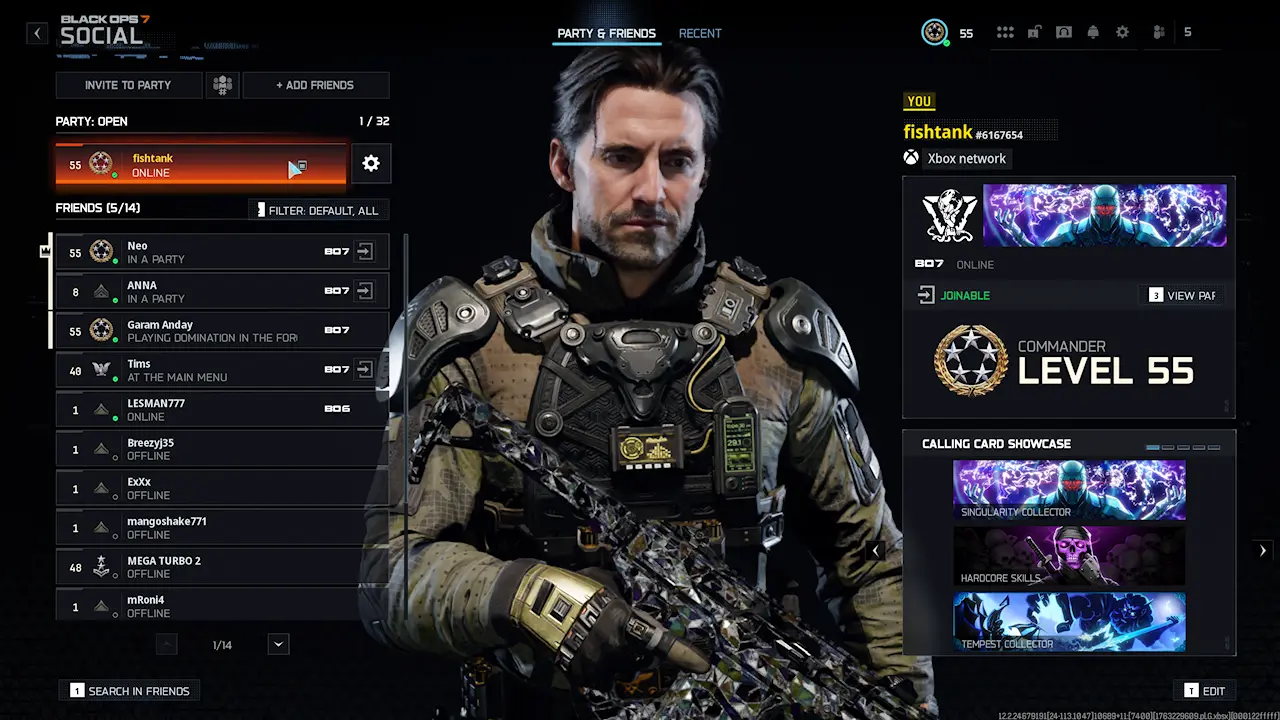 Kup Singularity BO7 + dark matter + level 55 + 30 guns Singularity + 33 ...