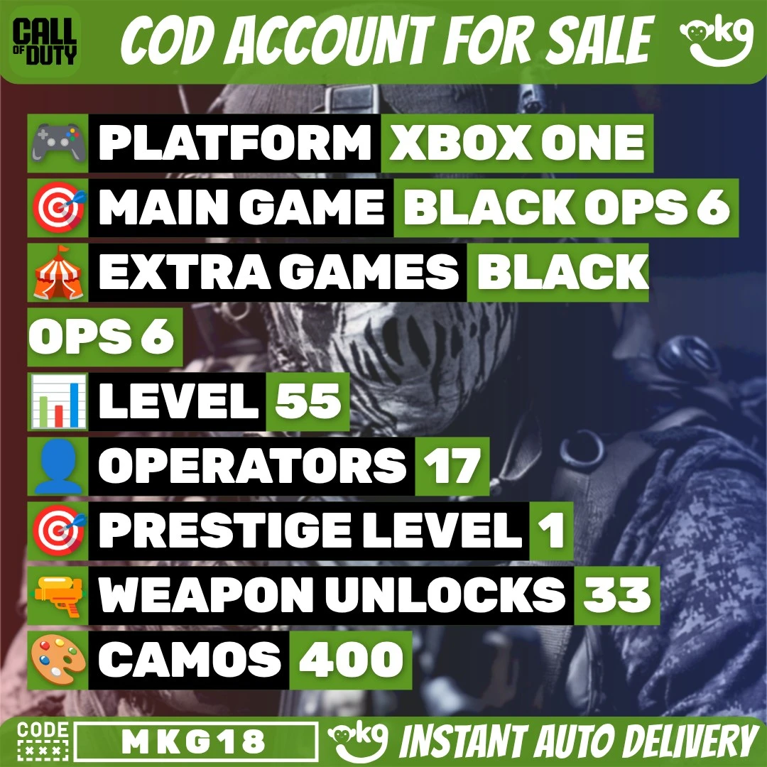 Buy 🎶 BO6 🎉 Dark Matter 💣 400 Camos 🎆 Level 55 and 50+ wins 🎶 Prestige ...