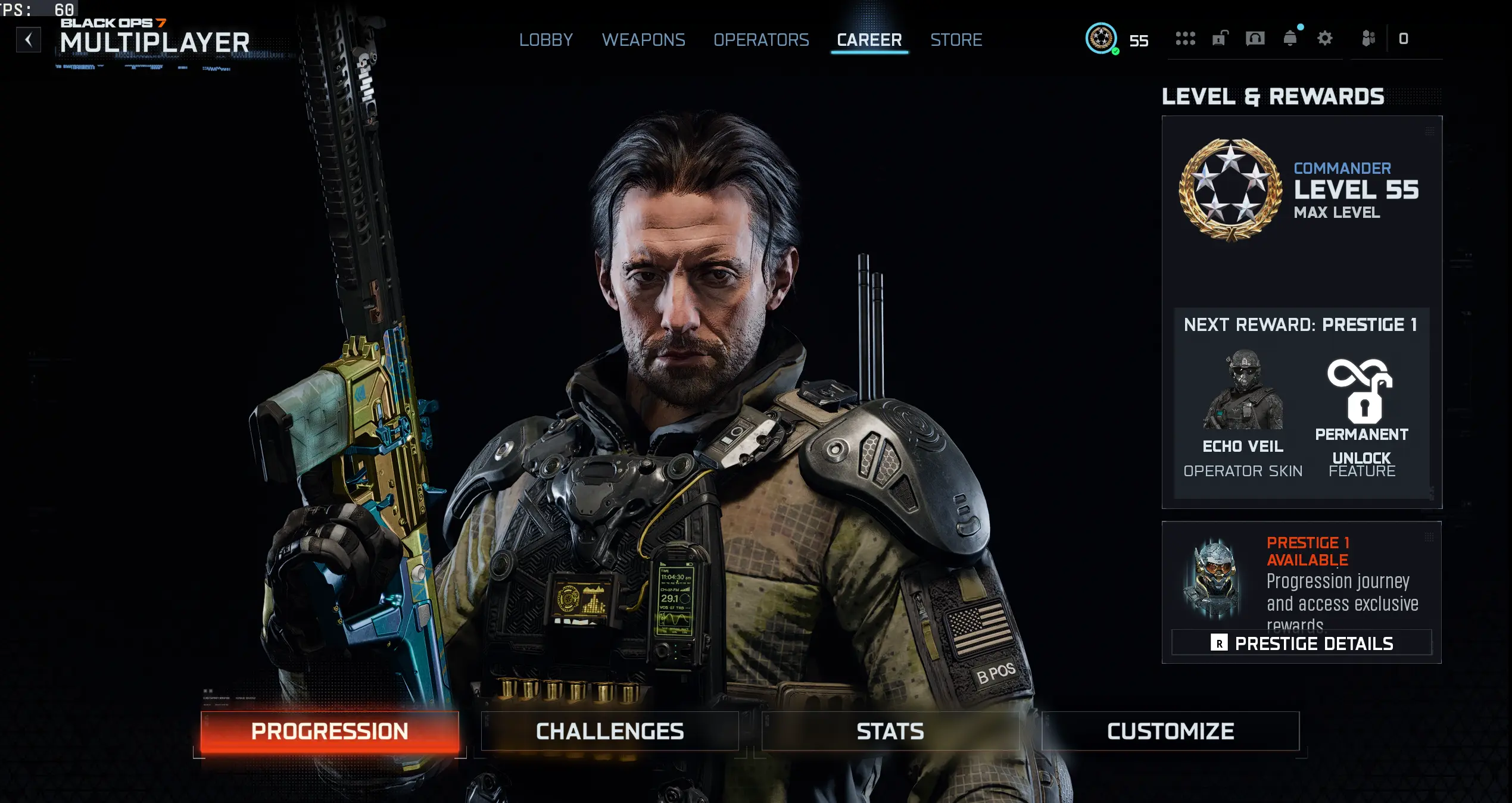 Buy 🔥 BLACK OPS 7 🔥 | ⭐ LVL 55 | 3 Maxed Guns | 🎭 10 Operators | 🧵 Hand ...