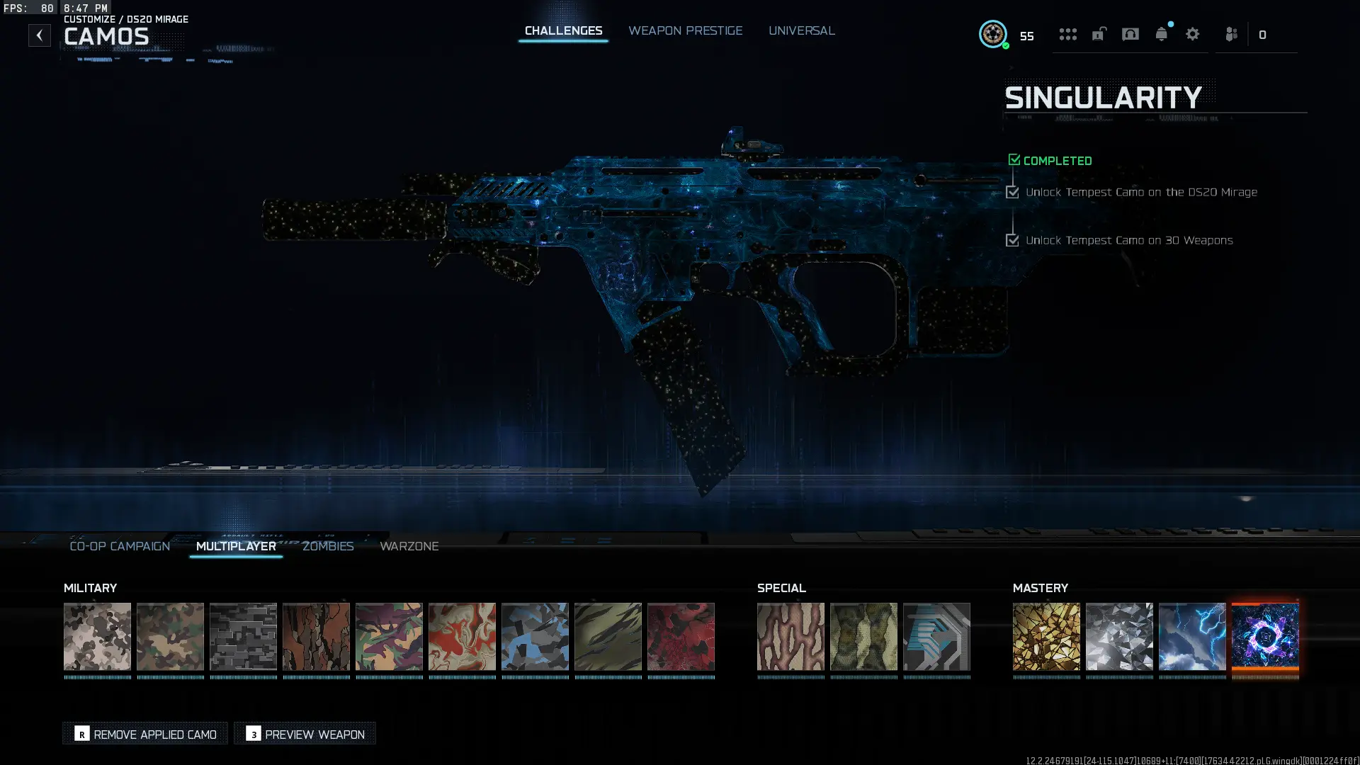 Buy SINGULARITY CAMO⭐️ HANDMADE 💥450+ TOTAL CAMOS💥💧17 OPERATORS💧 ...