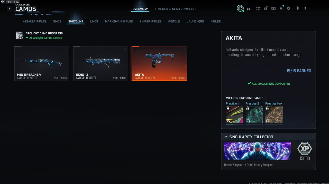 Купи BO7 🔥 level 55 🔥 30 Singularity camos 🔥 HANDMADE / Hard Unlocked ...