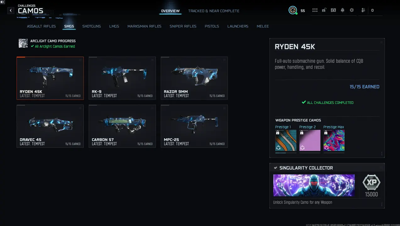 Buy BO7 🔥 level 55 🔥 30 Singularity camos 🔥 HANDMADE / Hard Unlocked ...