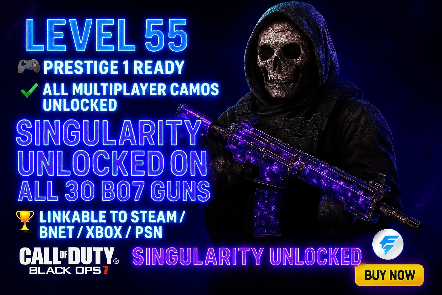 Kaufe 🛑 CRAZY DEAL 🎯 BO7 🎯 Singularity MP All Guns | 🔥 450+ Camos | 🛠️ ...