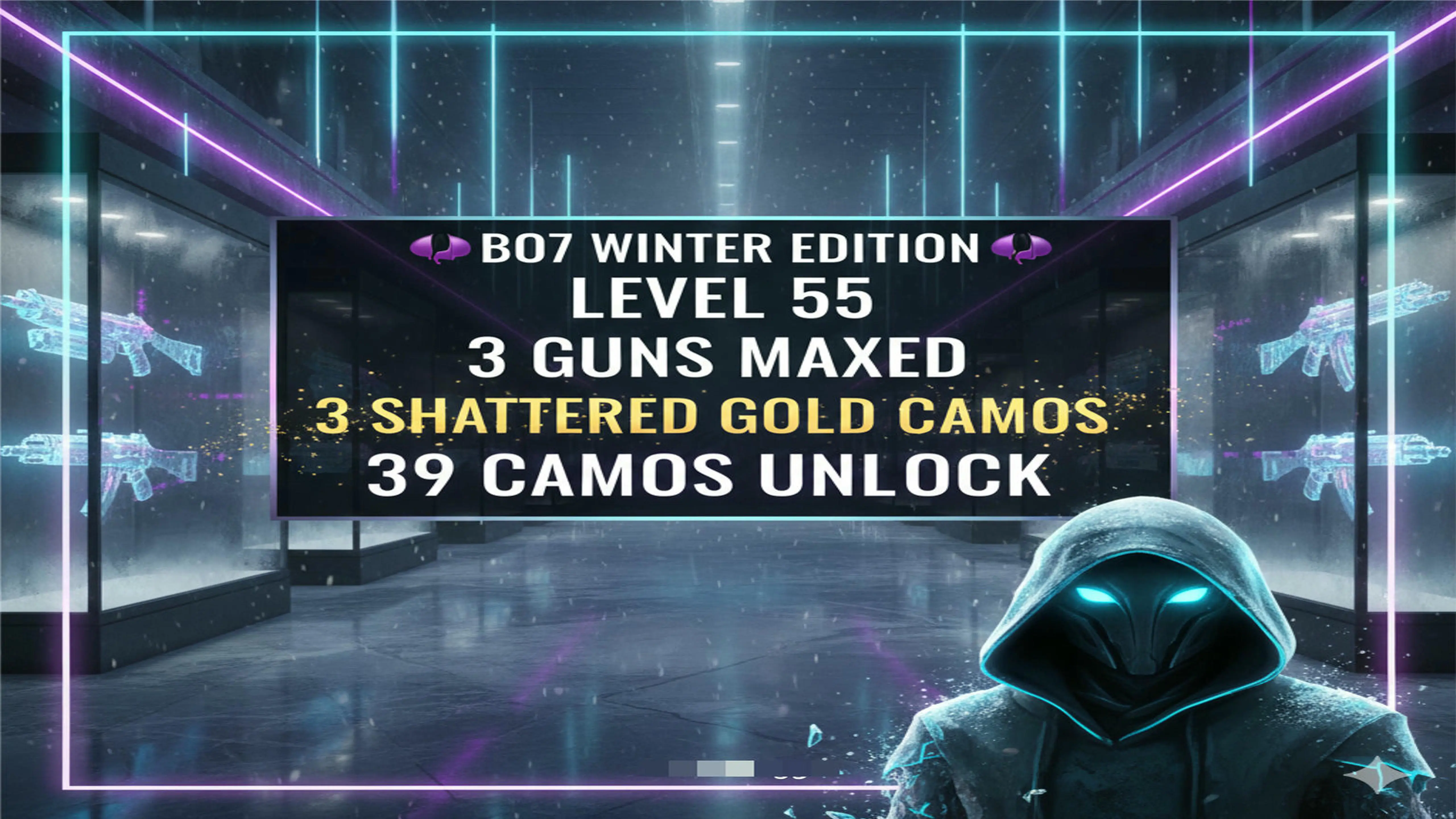 Vásárolj 🌂 Instant 🌂 BO7 🌂 Level 55 🌂 3 Guns Maxed 🌂 3 Shattered Gold ...