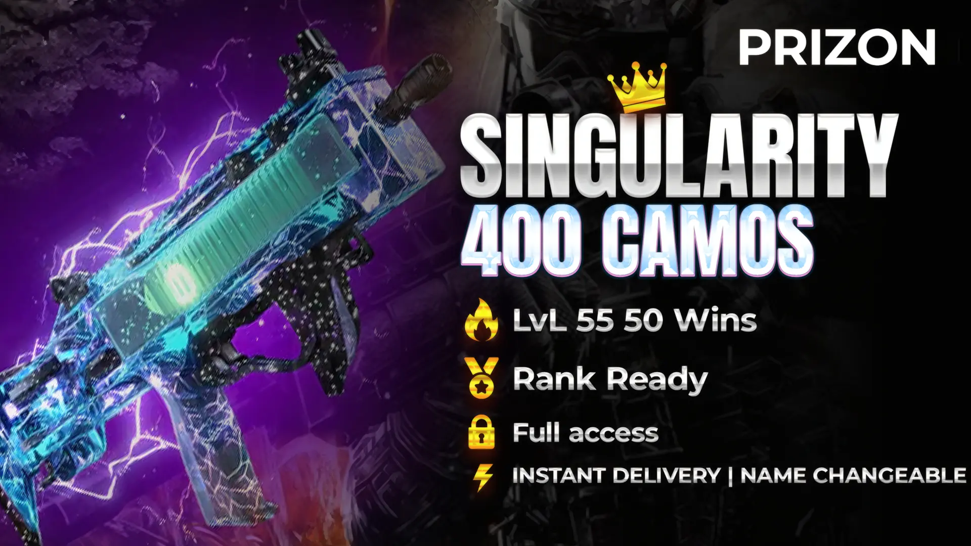 Buy BO7🌌 Singularity on 30 Guns ⚡ Prestige 1 🏅 450+ Camos ⚙️ 23 ...