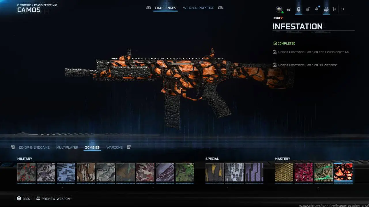 Buy INFESTATION HAND GRIND (30/30) ⸱ PRESTIGE 6 LEVEL 45 ⸱ LEGIT HARD ...