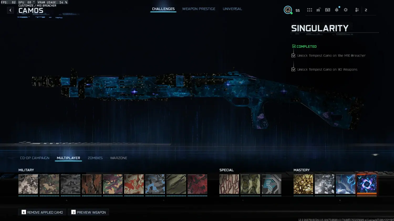 Buy 🎁 BO7 |🎁 Singularity all Guns | 💠 450 Camos | 🐉 Handmade Elite | ⚡ ...
