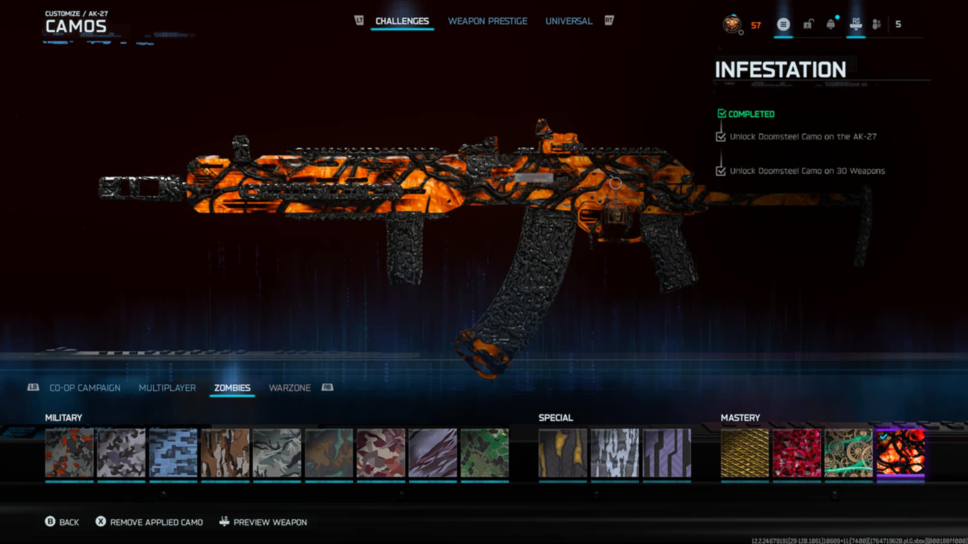 Achetez BO7 | 30/30 INFESTATION and 30/30 SINGULARITY | PRESTIGE master ...