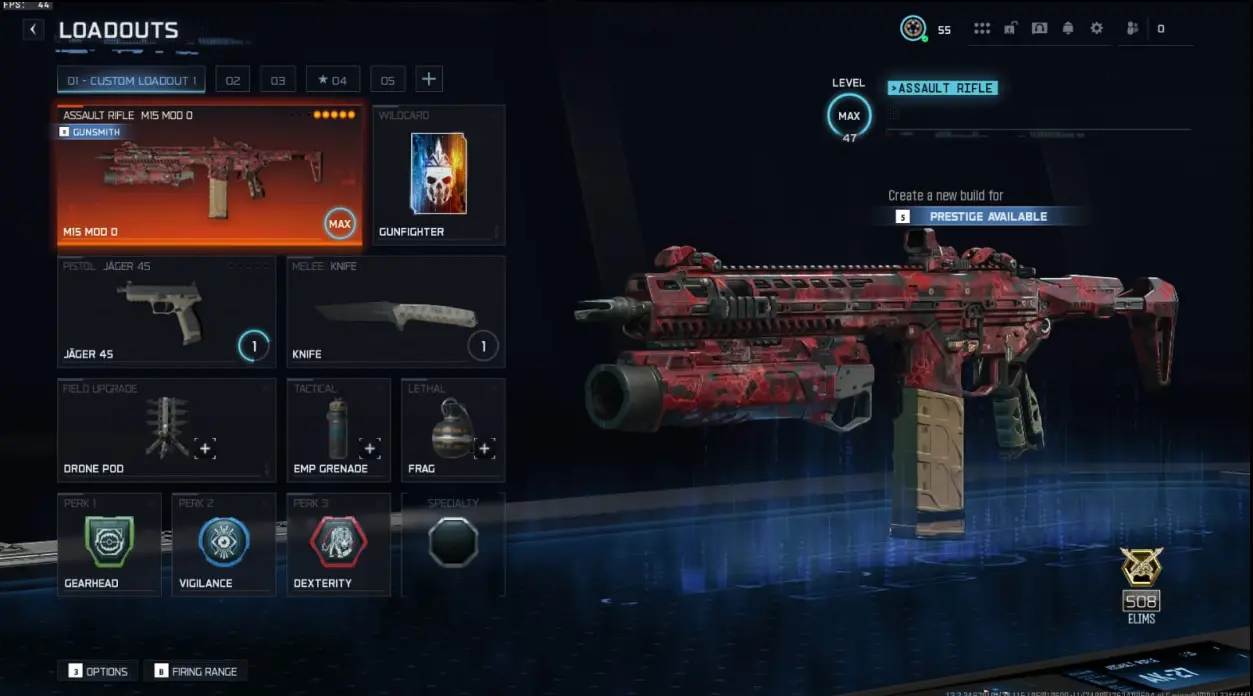 Buy BO7 🔥 Level 55 🔥 3 Guns Maxed 🔥 M15 \ AK27 \ Akita MAX 🔥Some Camo ...