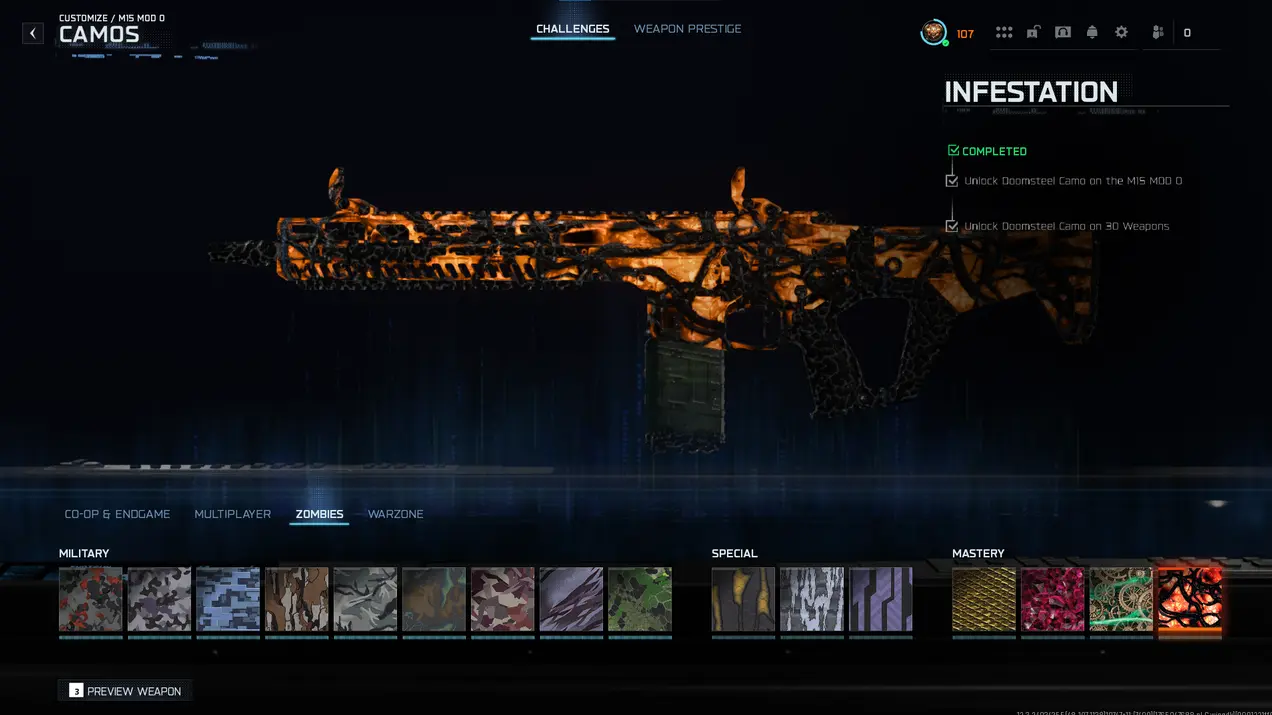 Buy bo7 🔥pristige master level 107🔥Singularity+ Infestation + Genesis ⚡ ...