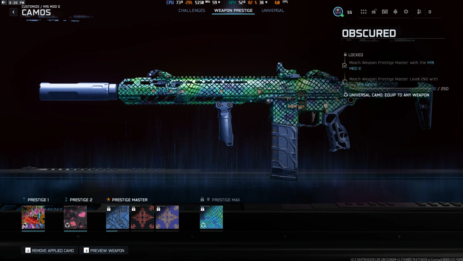 Køb Black Ops 7 & Level 55 & Prestige 6 Ready & 30 infestation camo ...